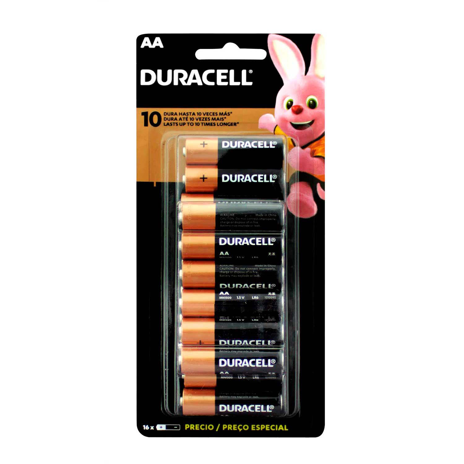 Pila Alcalina Tipo Aa Pack X 16 Blister 1u Duracell