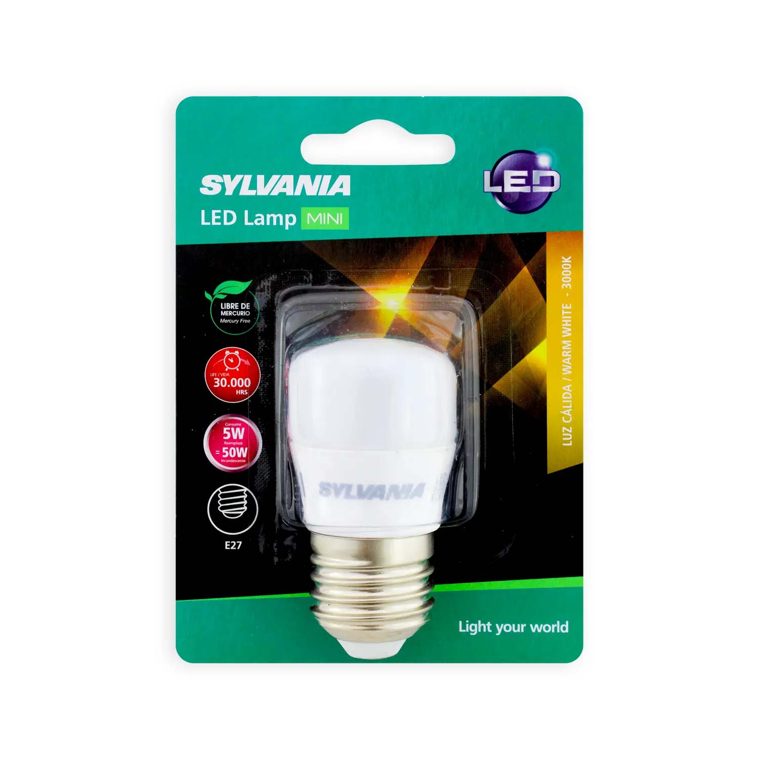 Foco LED pequeño para nevera o refrigeradora de luz cálida 5 Watts ...