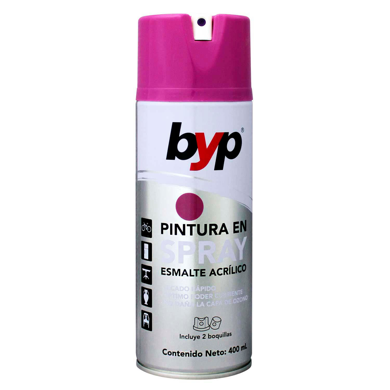 Pintura spray acrílica multiusos con 2 boquillas; 400 ml Aerosol 1U ...