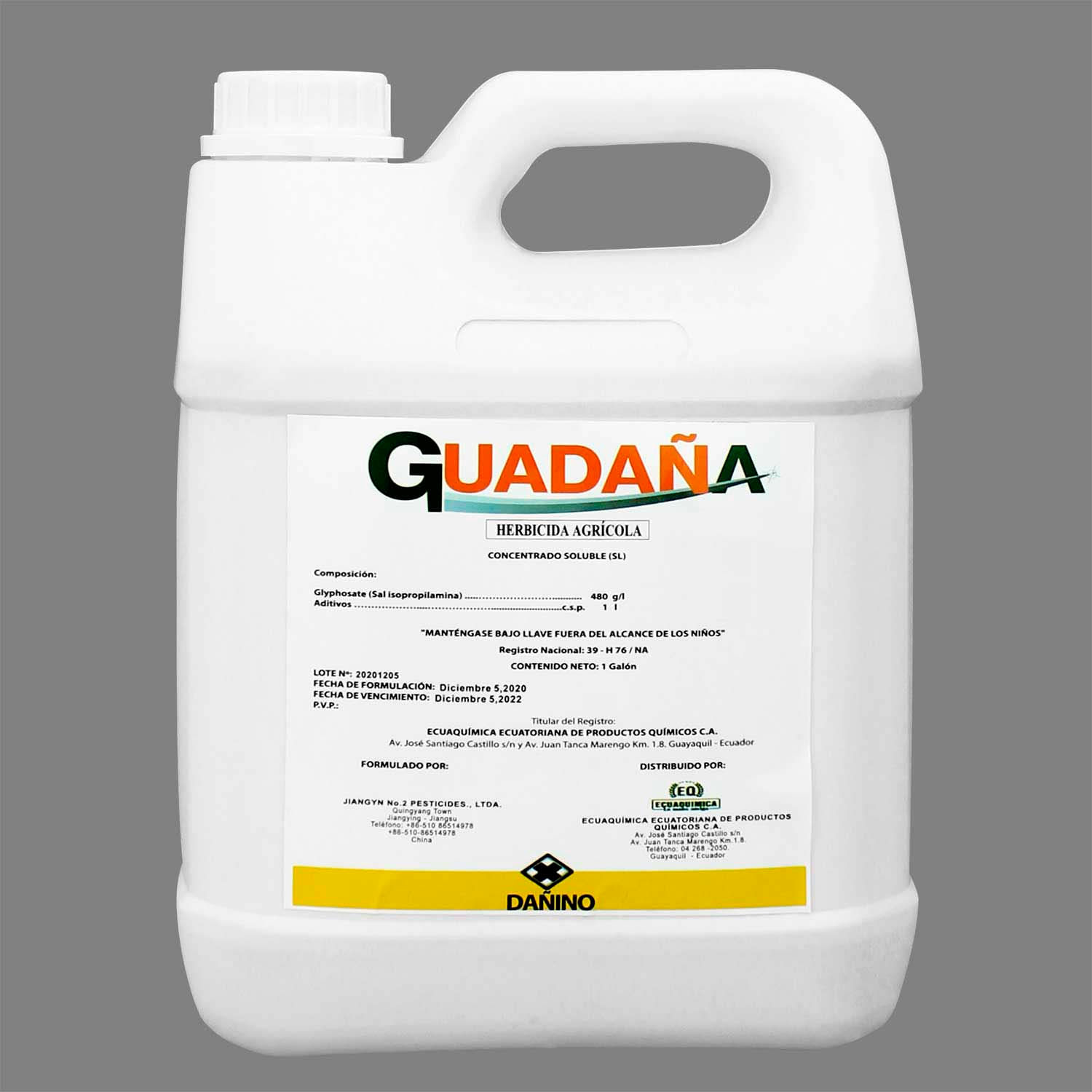 Herbicida agrícola soluble para malezas de 10 cm a 15 cm de altura; 1 ...