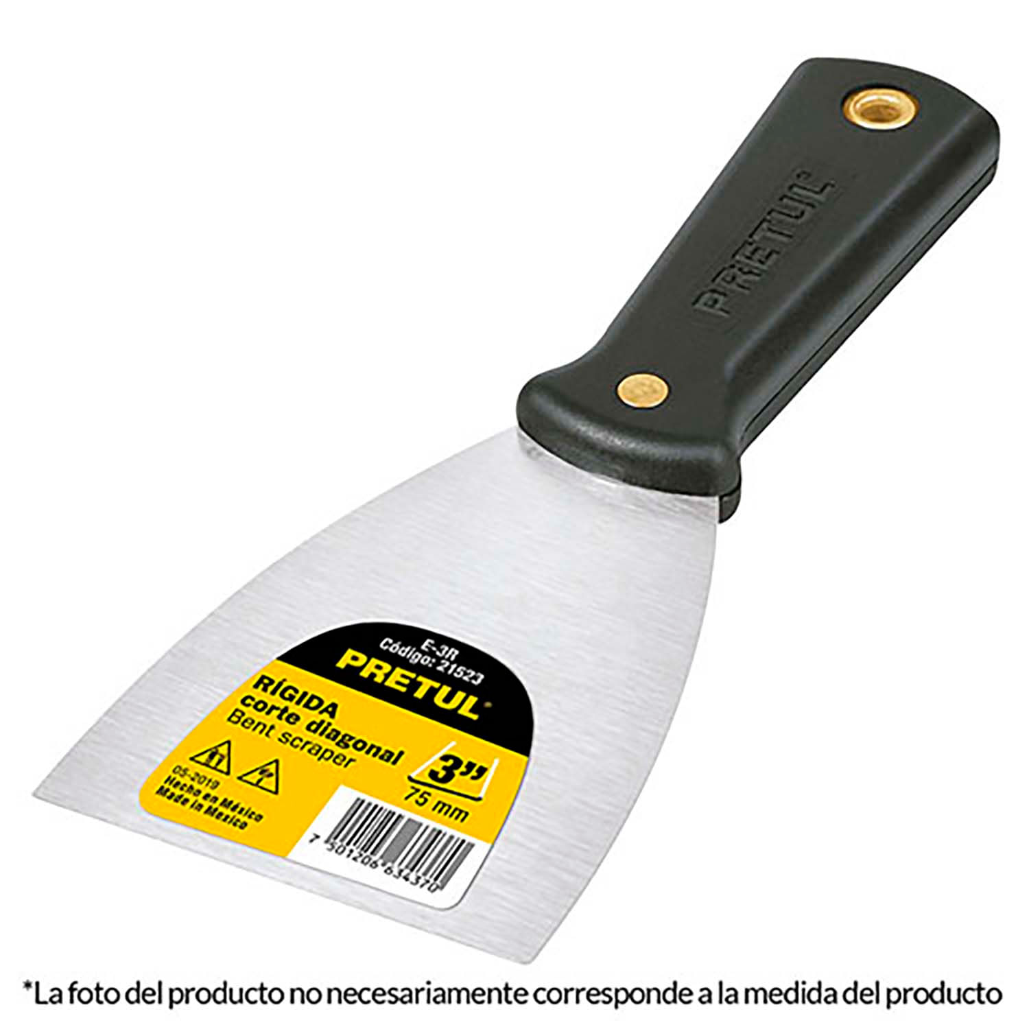 Espátula rígida de 2" con mango de plástico 1U - PRETUL - Kywi