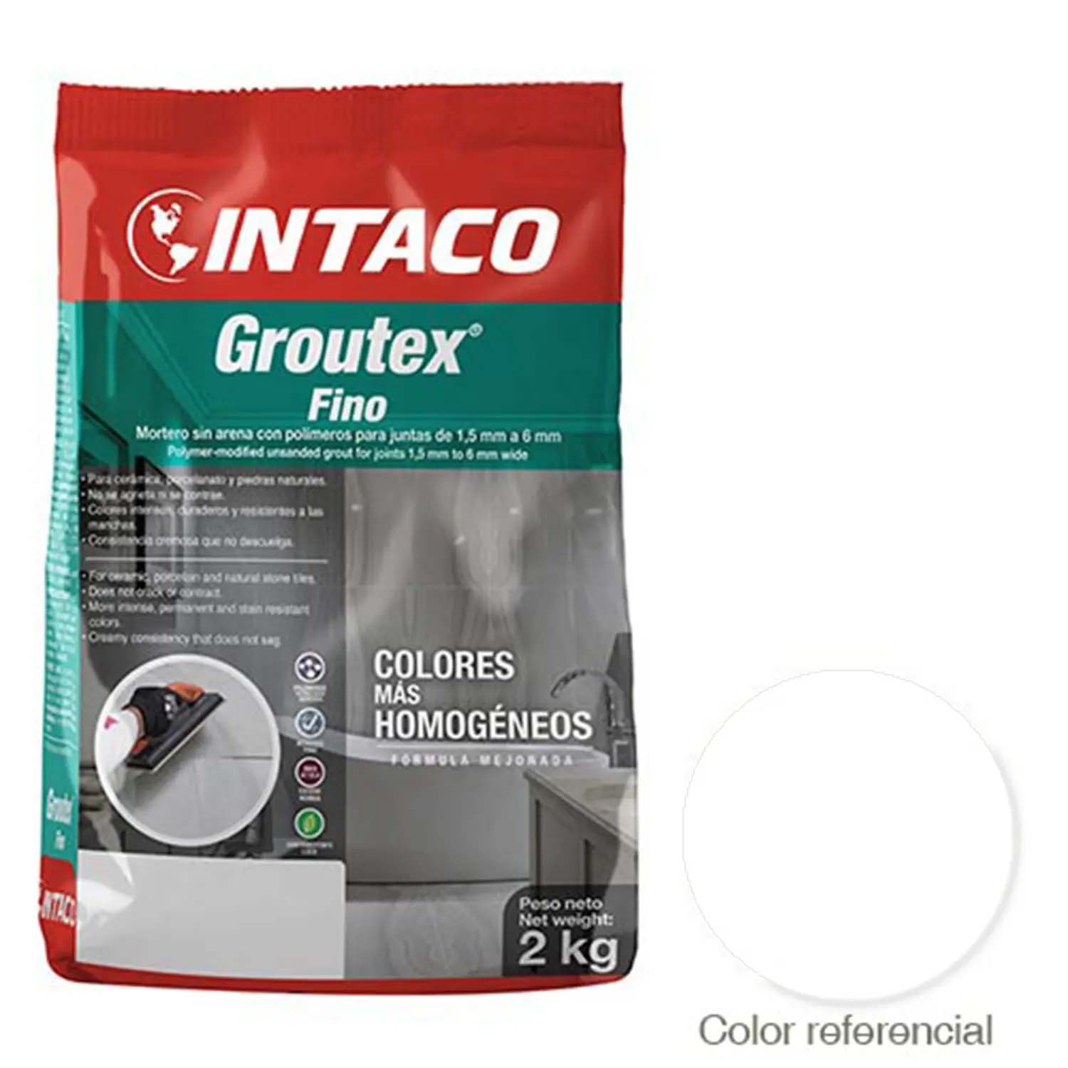 Porcelana groutex fina sin arena, con polímeros para juntas de 1.5 mm a ...