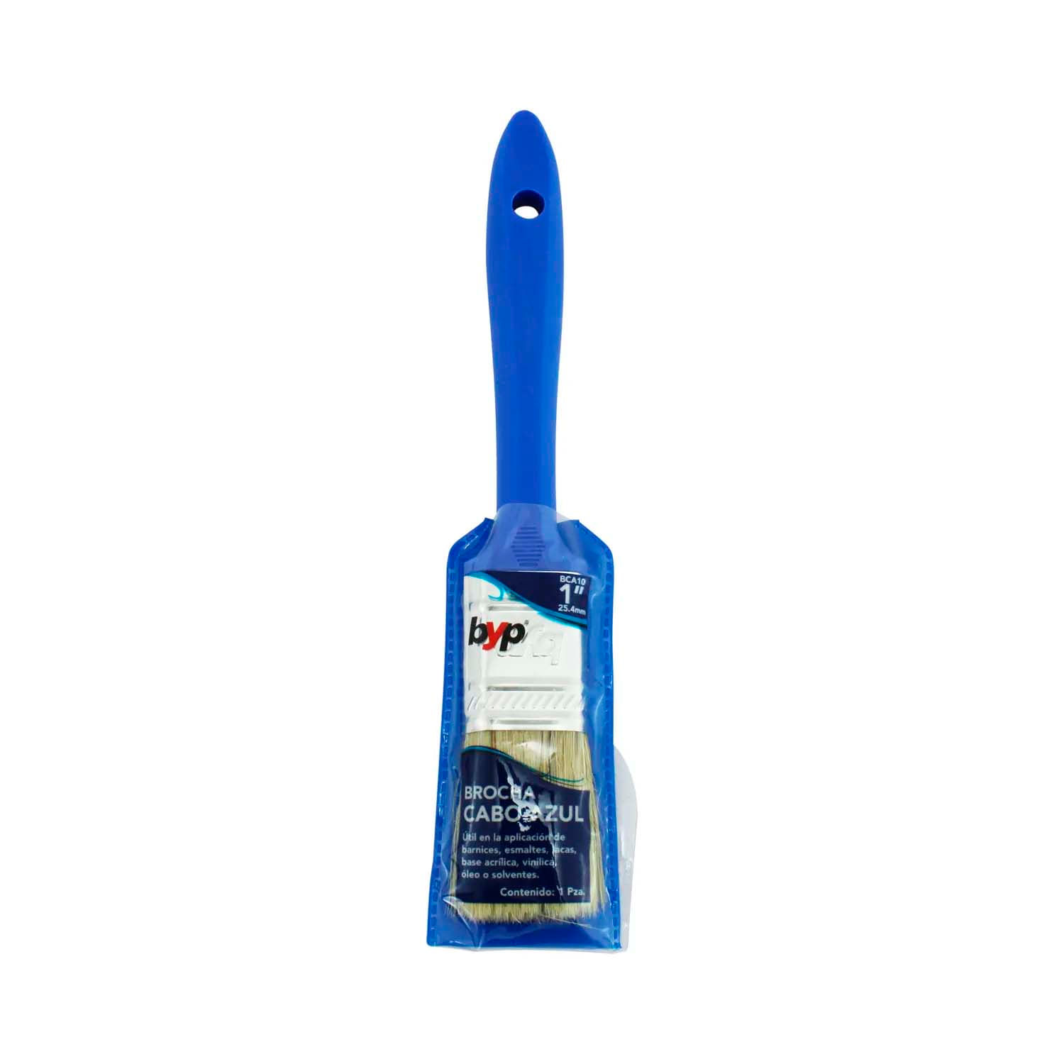 Brocha con mango plástico de alta resistencia de 2.5 cm 1U - BYP - Kywi
