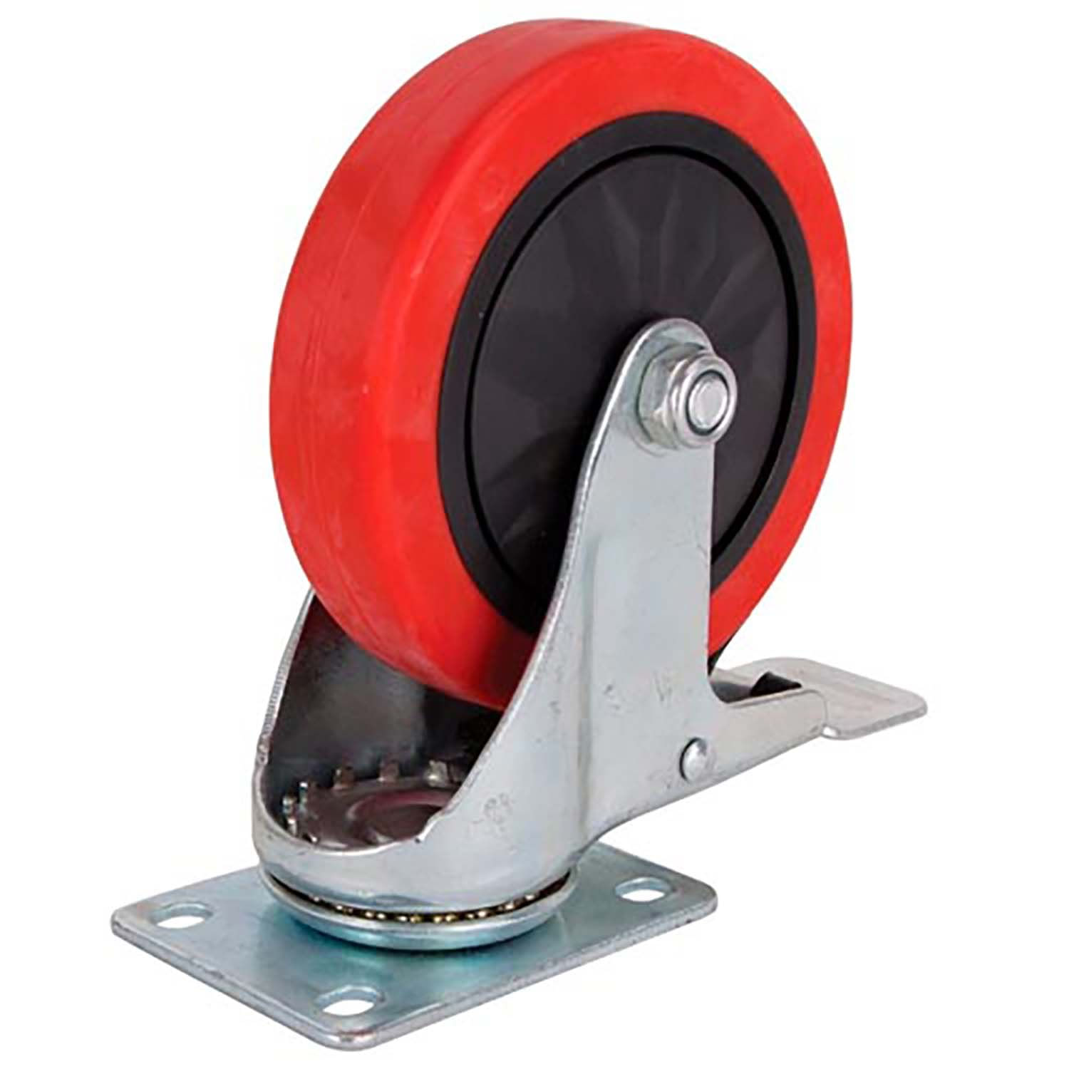 Garrucha de 5" con pedal y placa giratoria. Carga: 125 KG. Rueda en ...