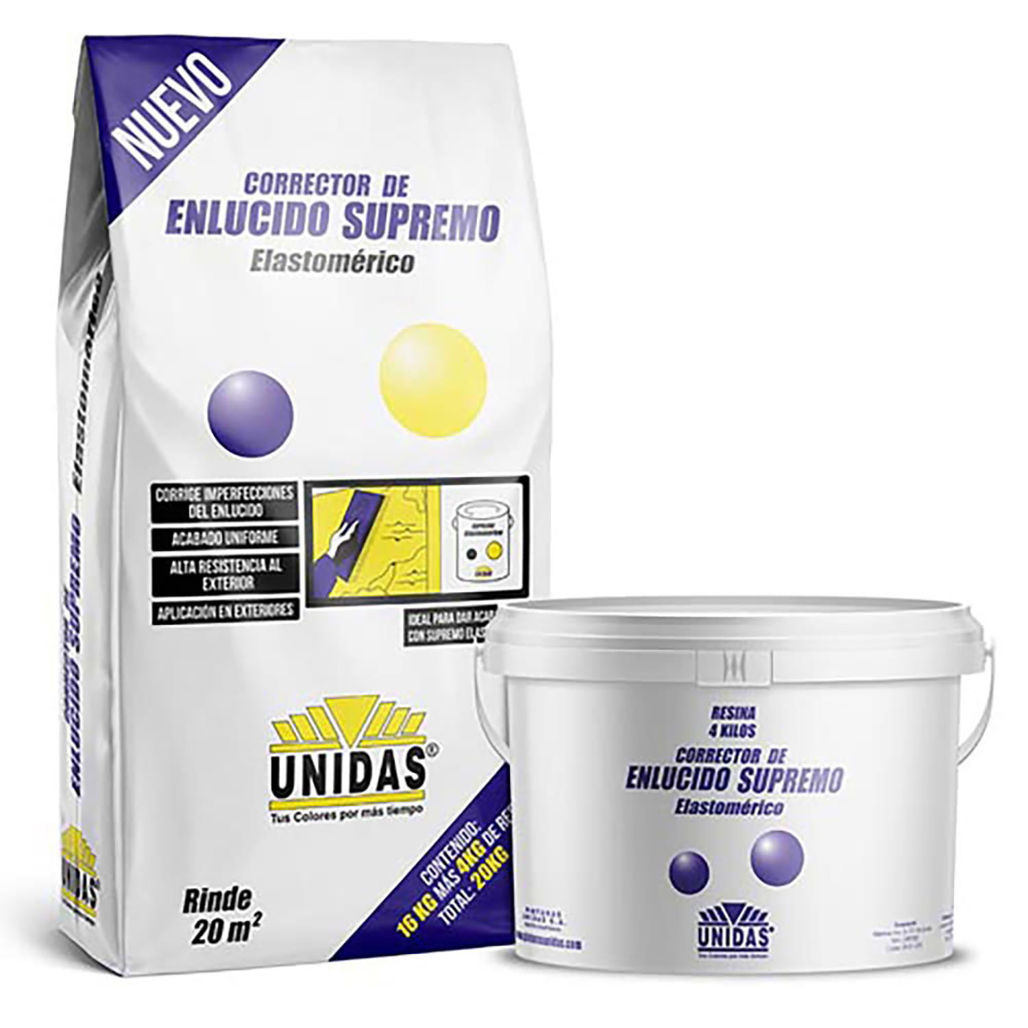 Corrector Enlucido Unidas 18Kl+Resina Gl - PINTURAS UNIDAS - Kywi