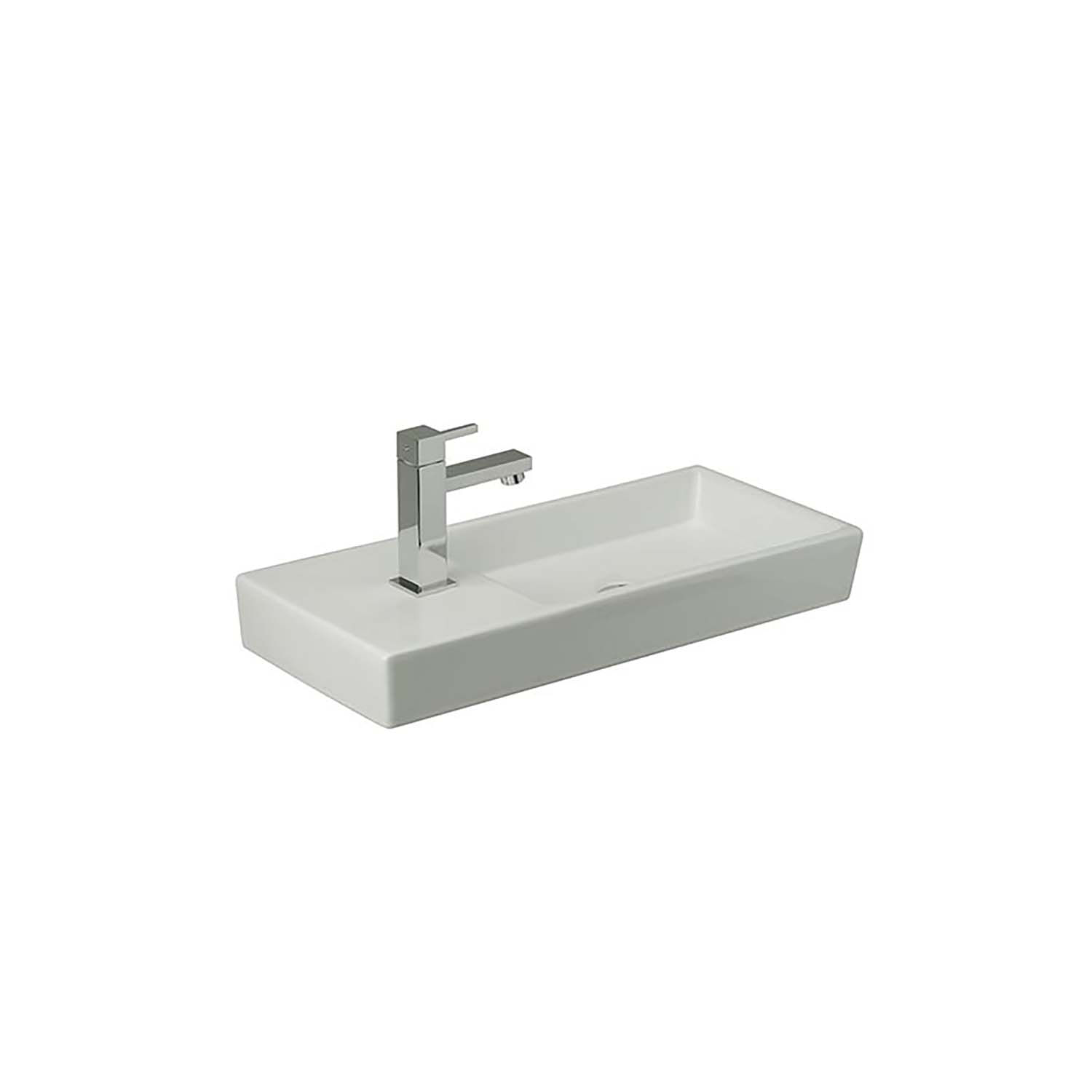 Lavamanos vessel de sobreponer Goya E322-Bl color blanco - FV - Kywi