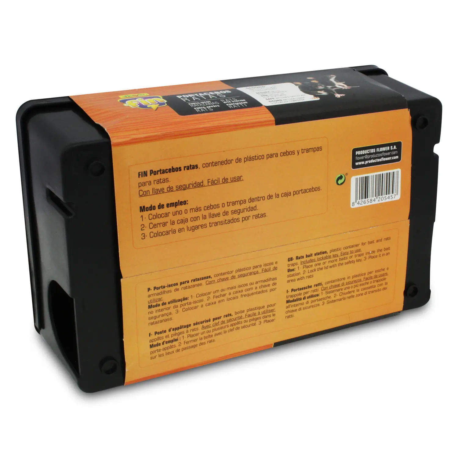 Trampa P/Raton Caja Cebos - FLOWER - Kywi