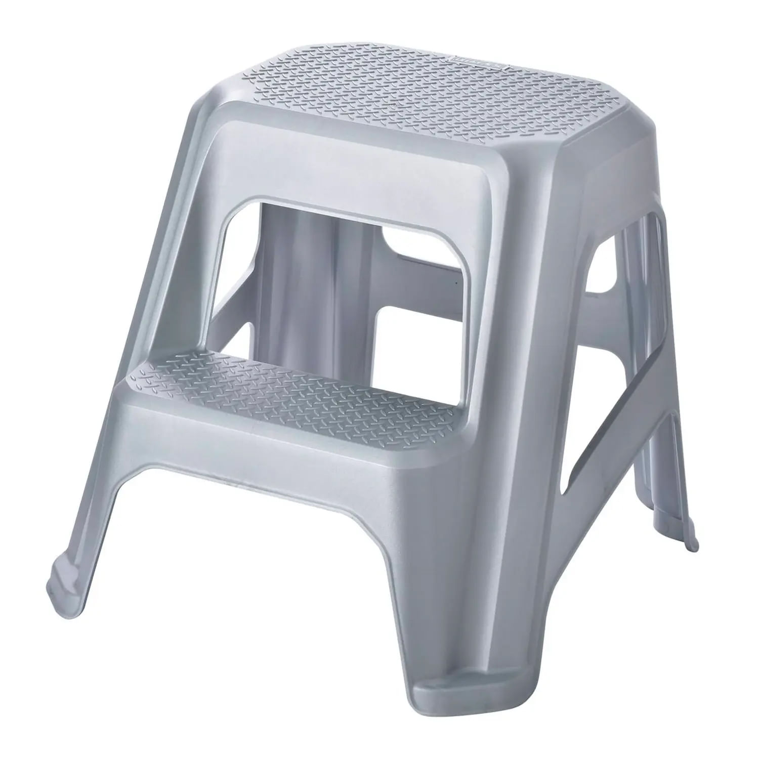 Banco 2 Peldanios Pro Gris Metalizado - RIMAX