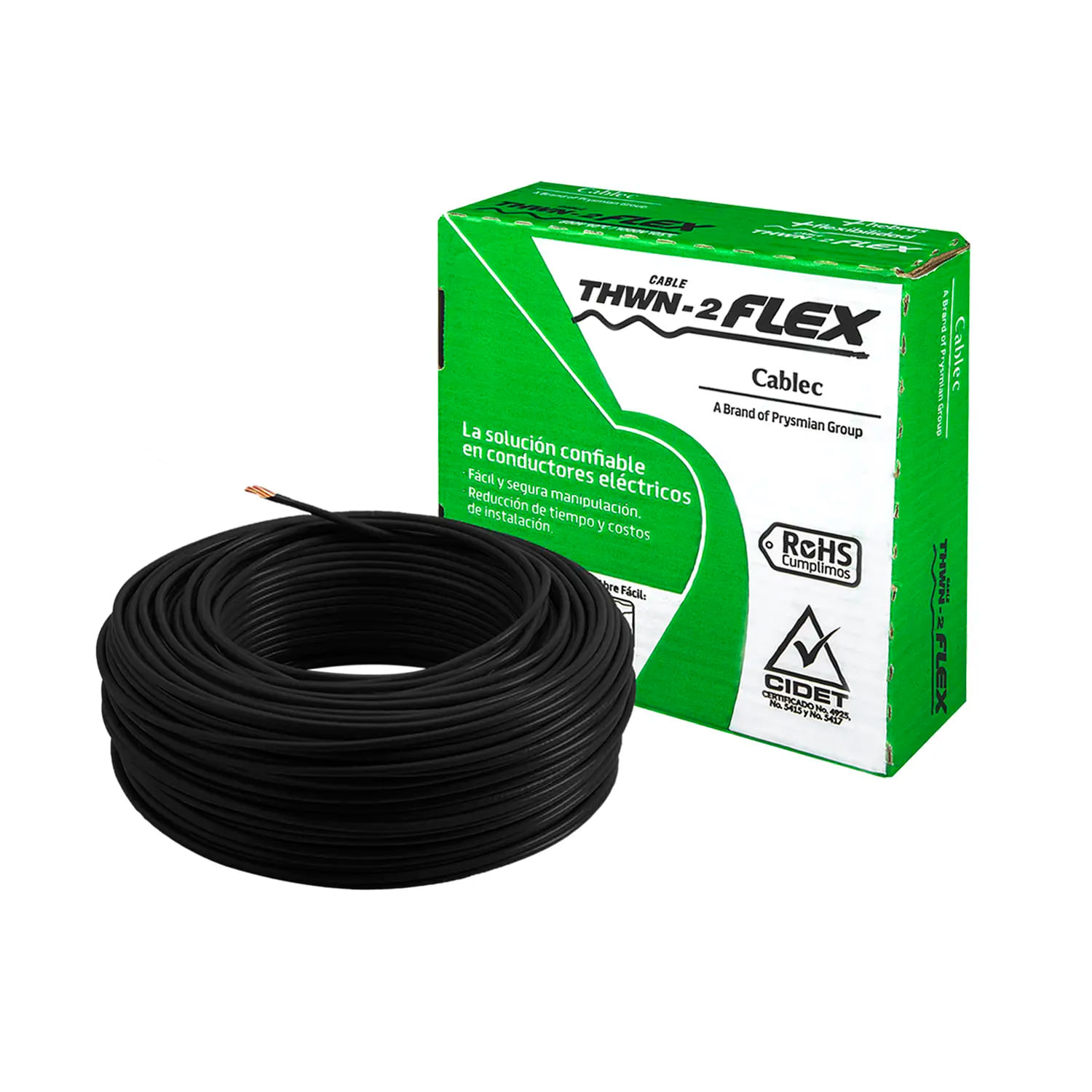 Cablex Flexi 12 Thhn Negro C/M Cablec - CABLEC - Kywi