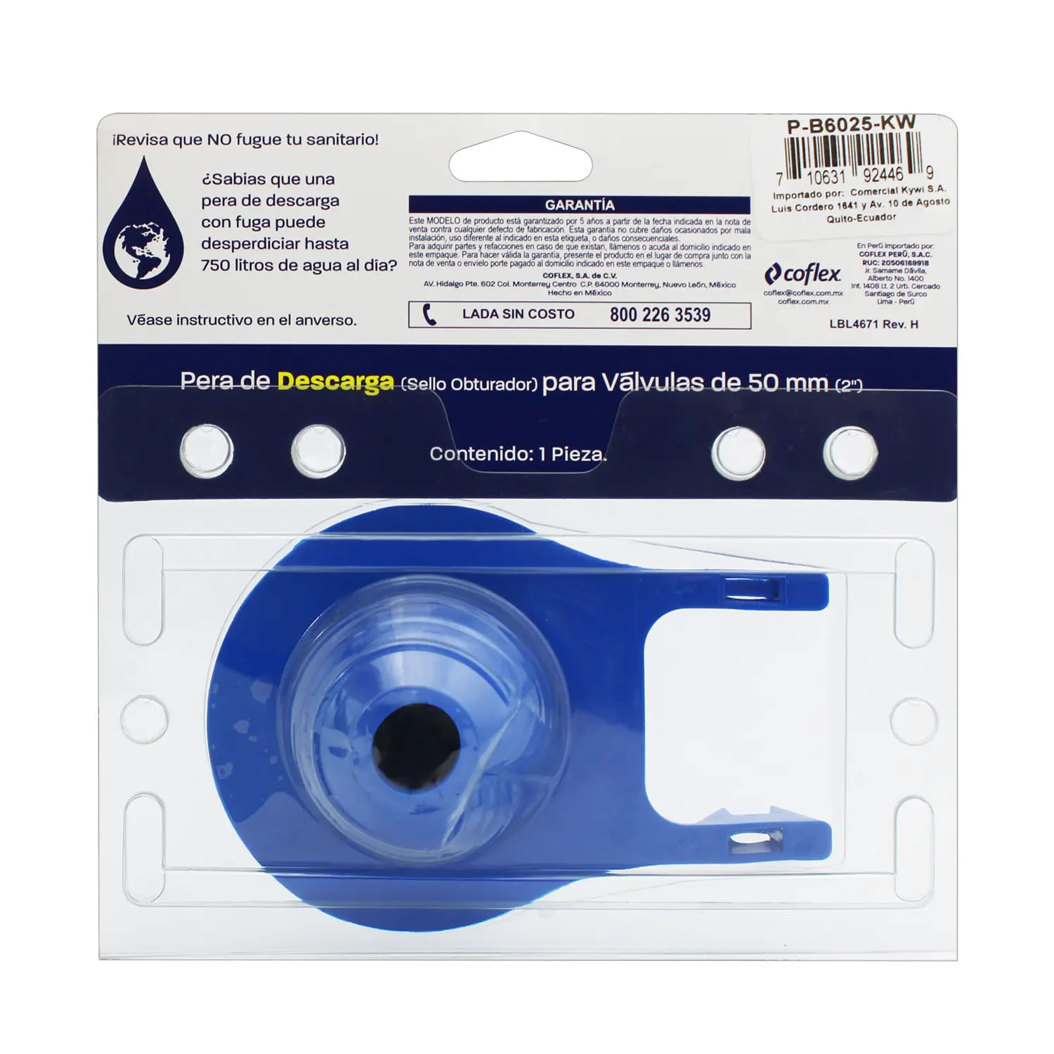 Flapper (Sapo) Plomer Coflex - COFLEX - Kywi