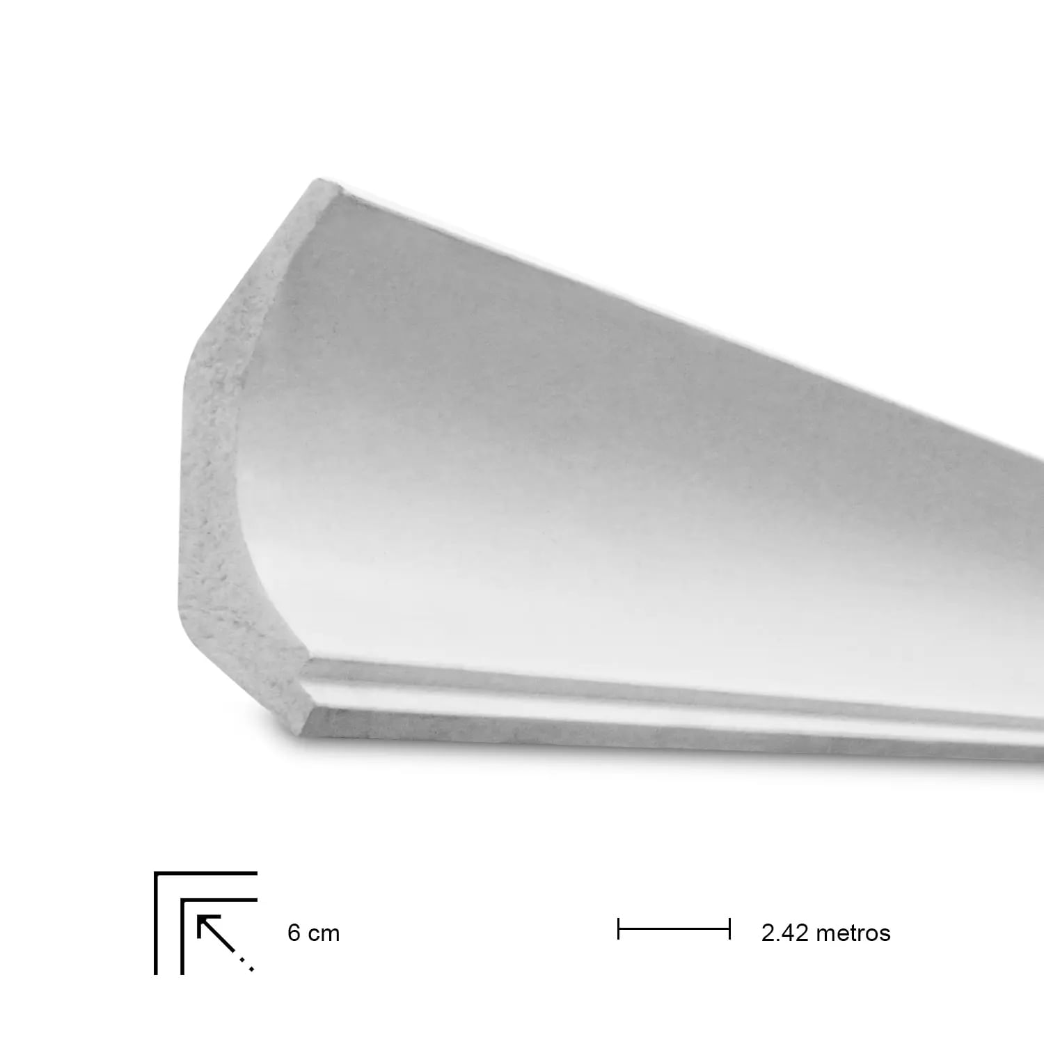 Cornisa Poliestileno Decor Redon 6Cm - GREENWOOD - Kywi