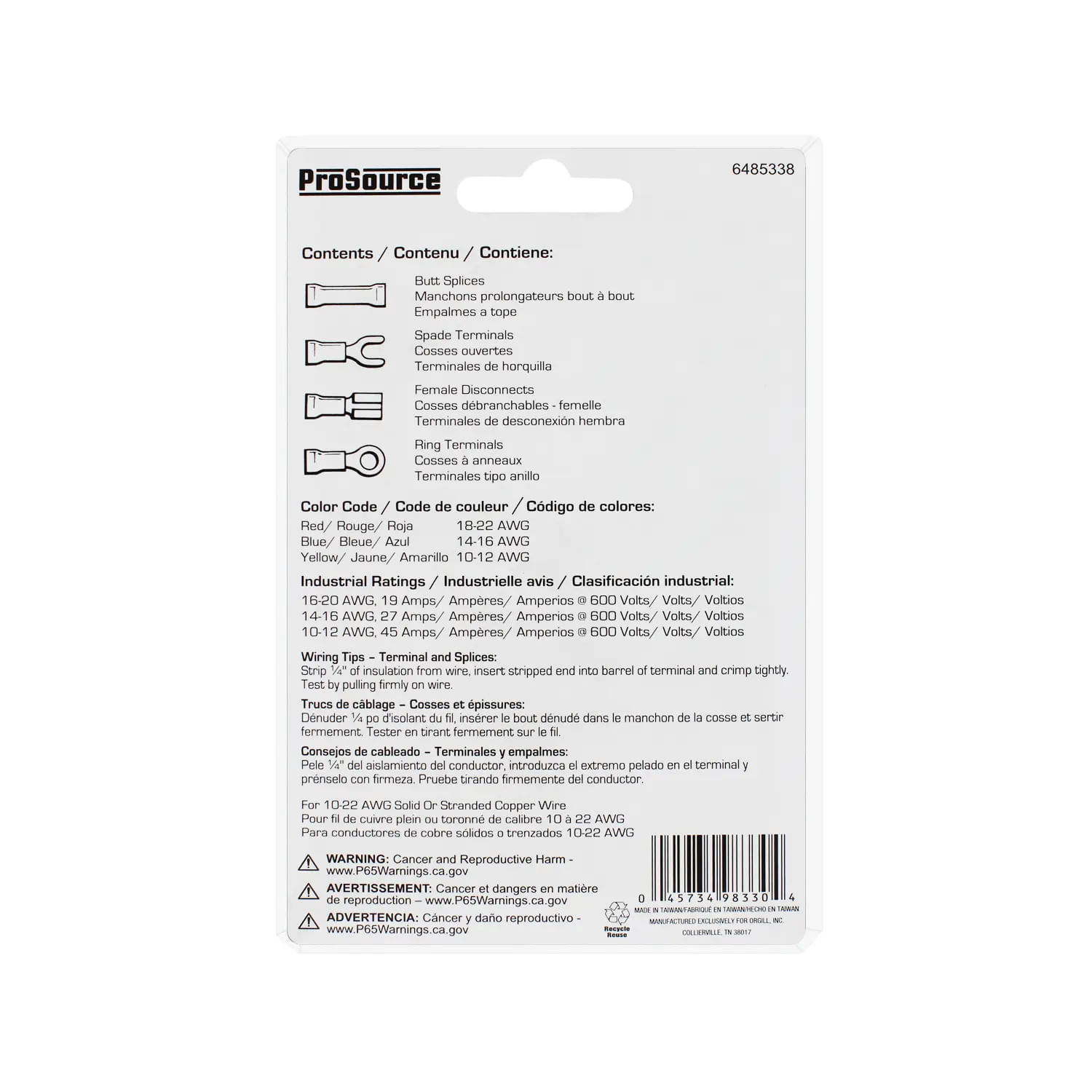 Jgo Conectores Electricos 40 Pezas - PROSOURCE - Kywi