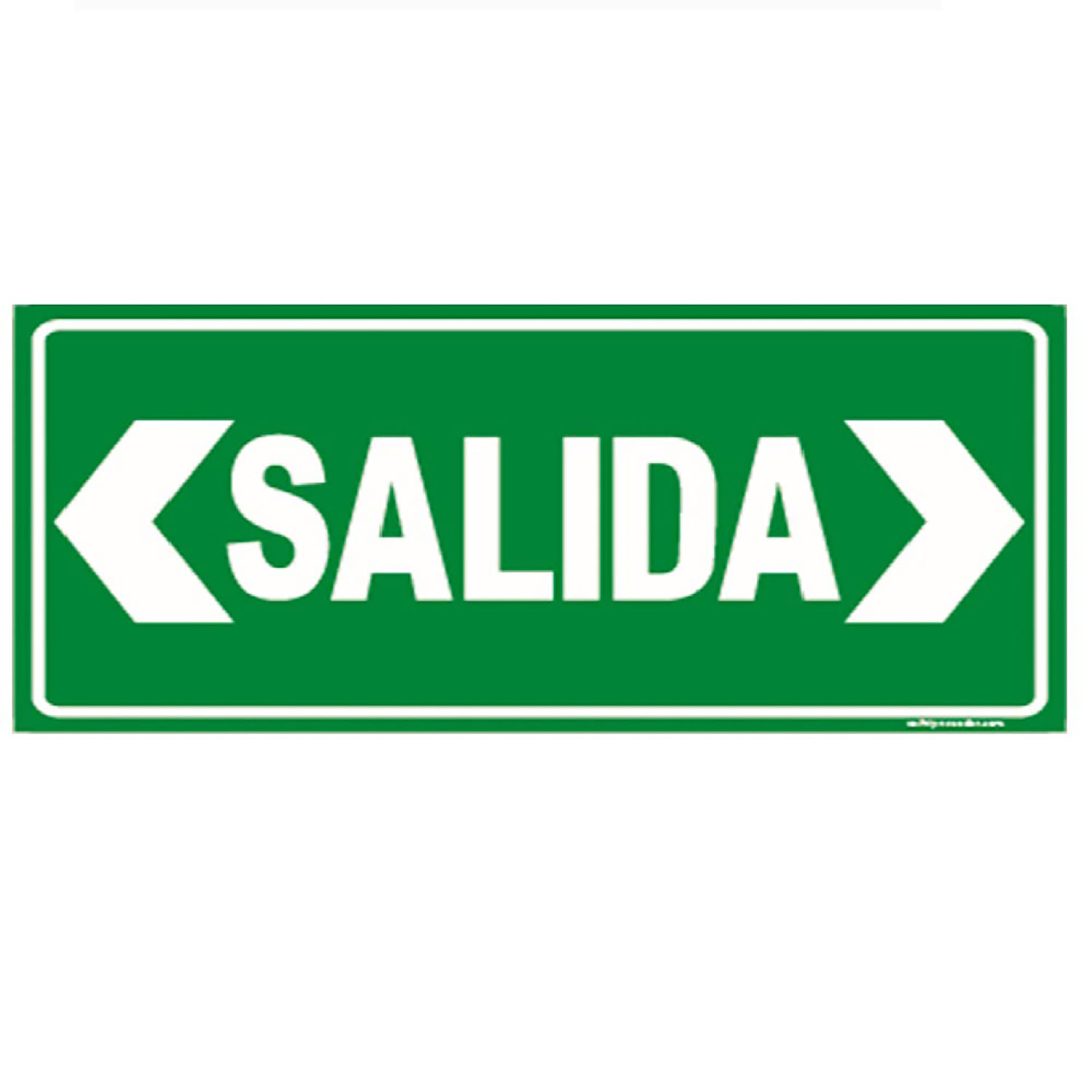 Letrero Fotolum.Salida Doble Flecha 30X15 - SAFETY ECUADOR