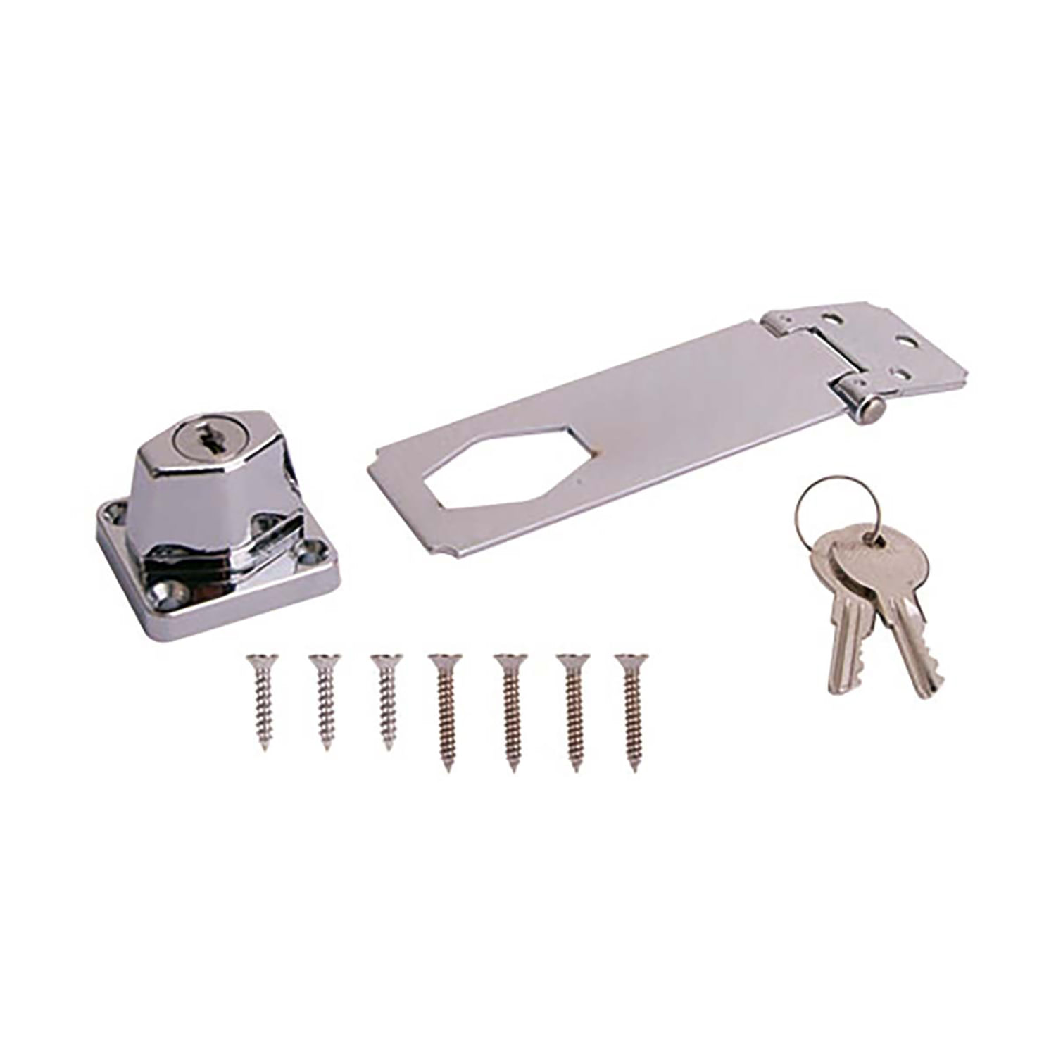 Aldaba galvanizada 4.5" con llave - PROSOURCE - Kywi