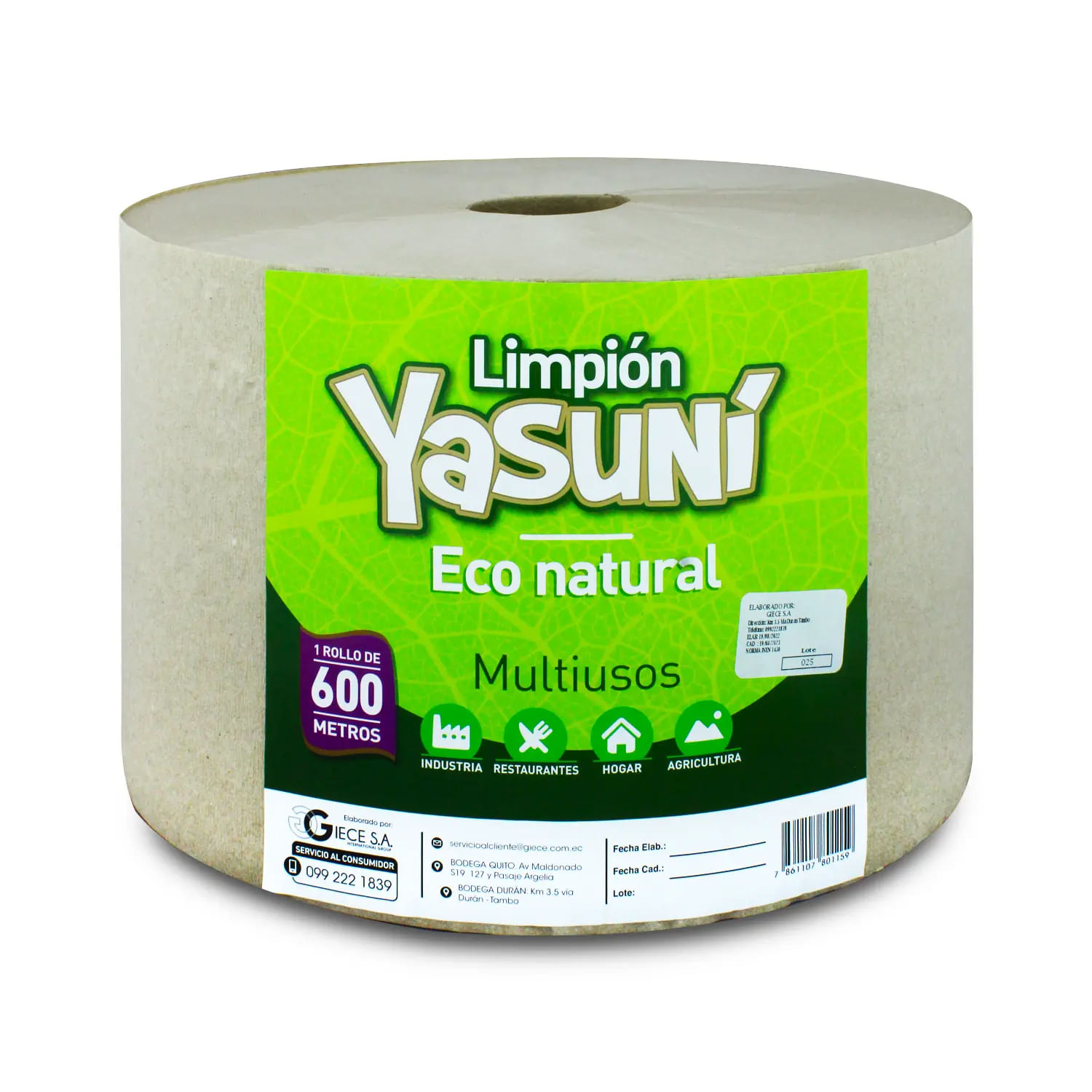 Limpión industrial ecológico natural 600 metros - YASUNI - Kywi