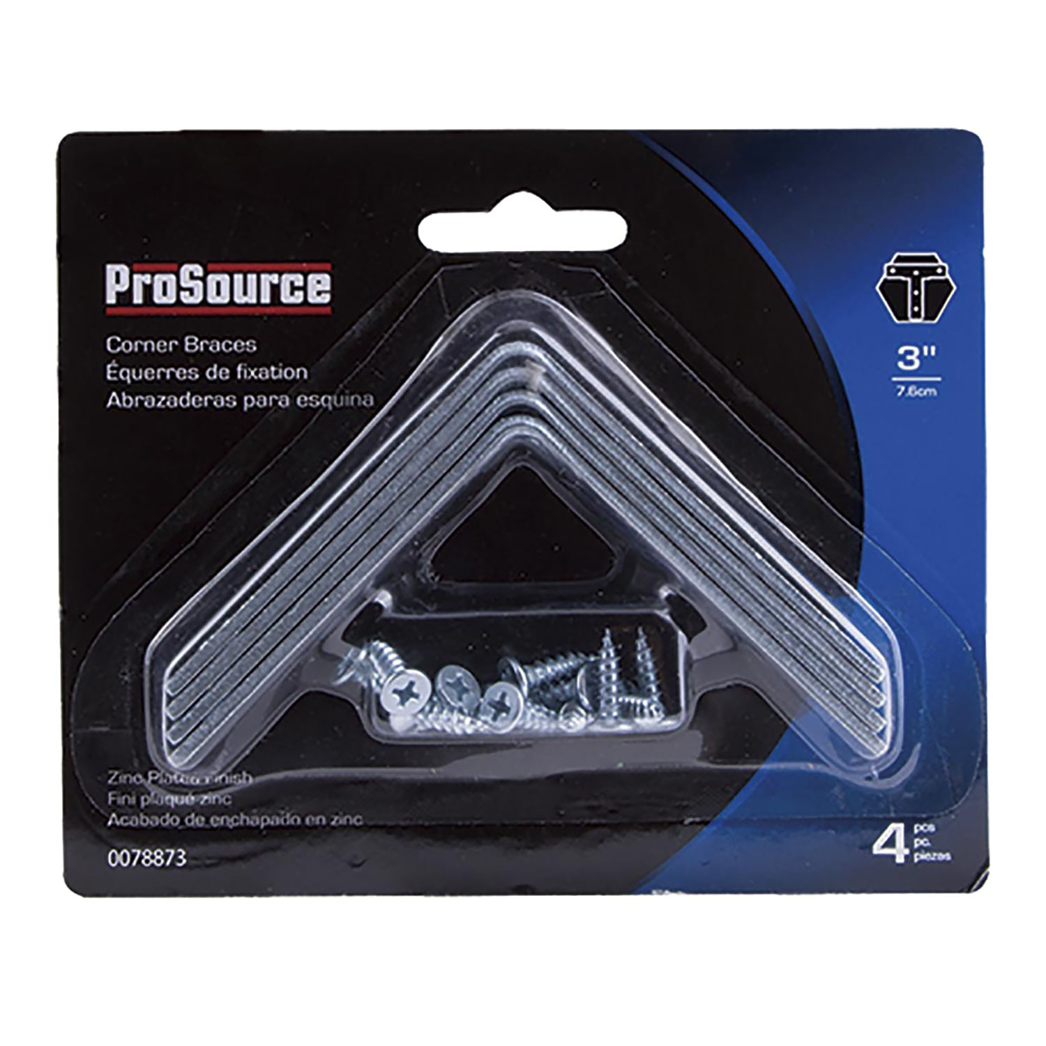 Angular P/Esquina 3"Zincad 4Pz Prosource - PROSOURCE