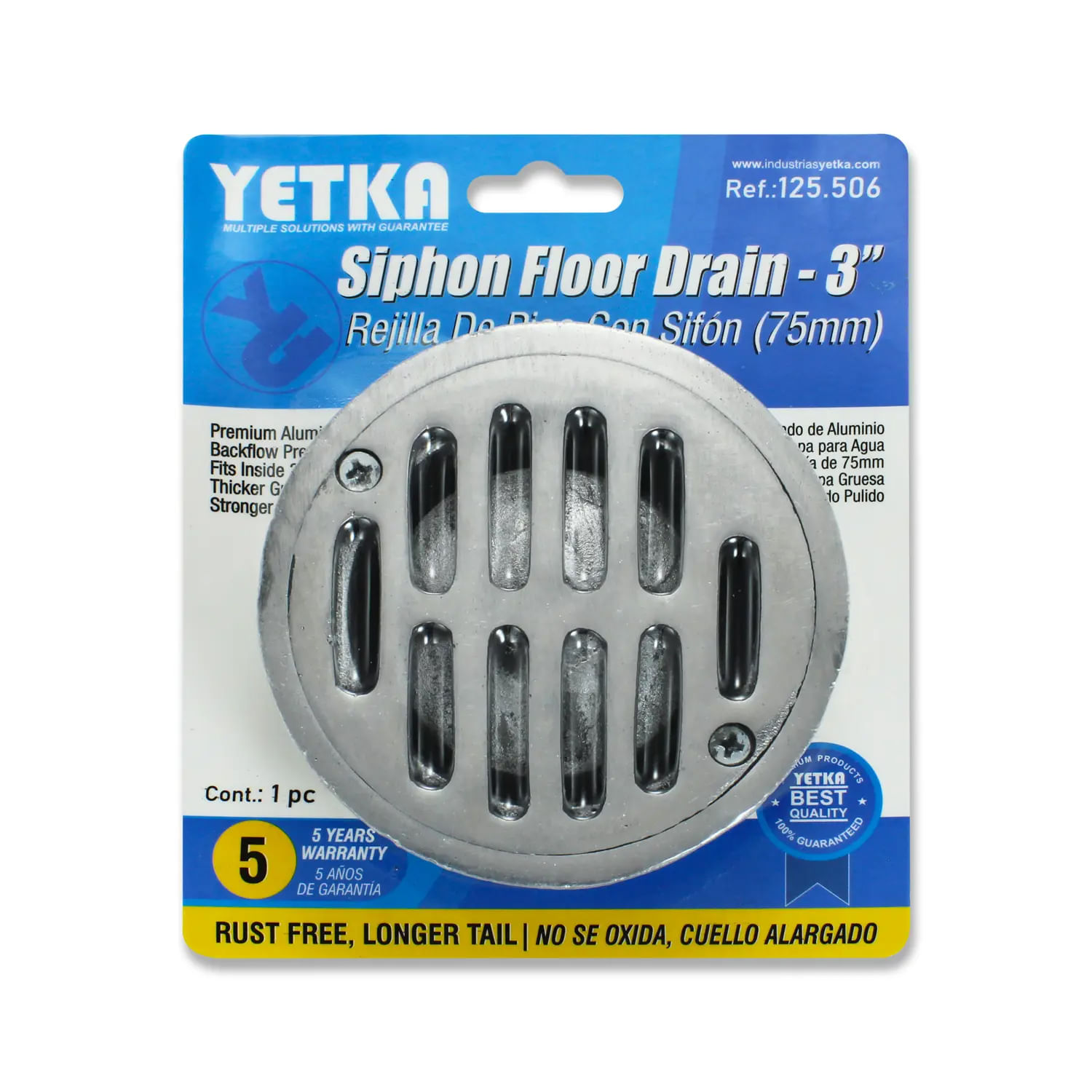 Rejilla C/Trampa De 75Mm Yetka - YETKA - Kywi