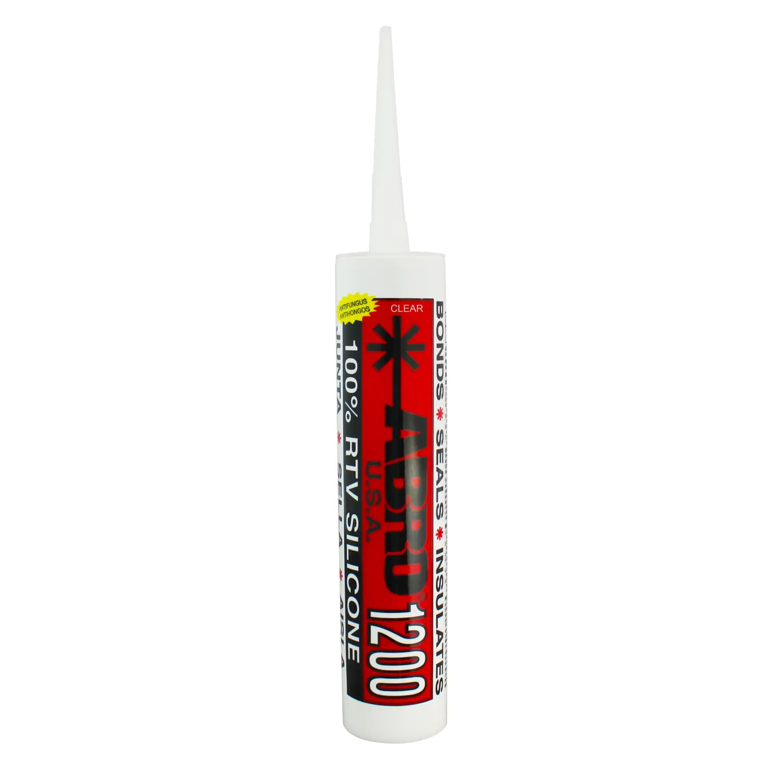Silicona Abro 1200 Transparente Cartucho 280ml - Kywi