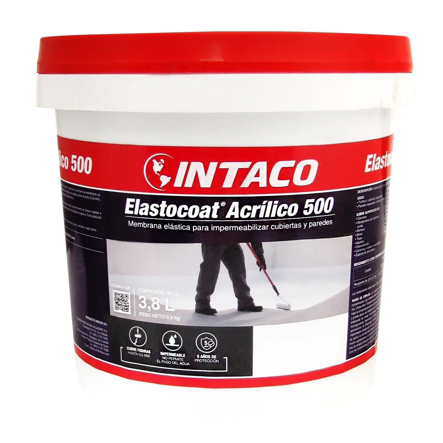 Impermeabilizante Elastocoat Gris Gl - INTACO - Kywi