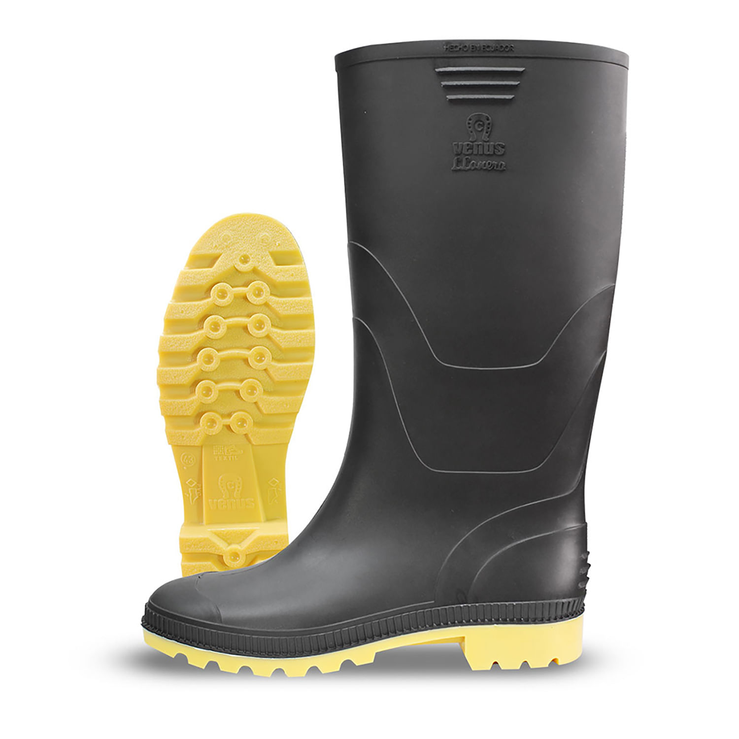 Bota Llanera Negra/Amarilla Talla 42 Venus - VENUS - Kywi