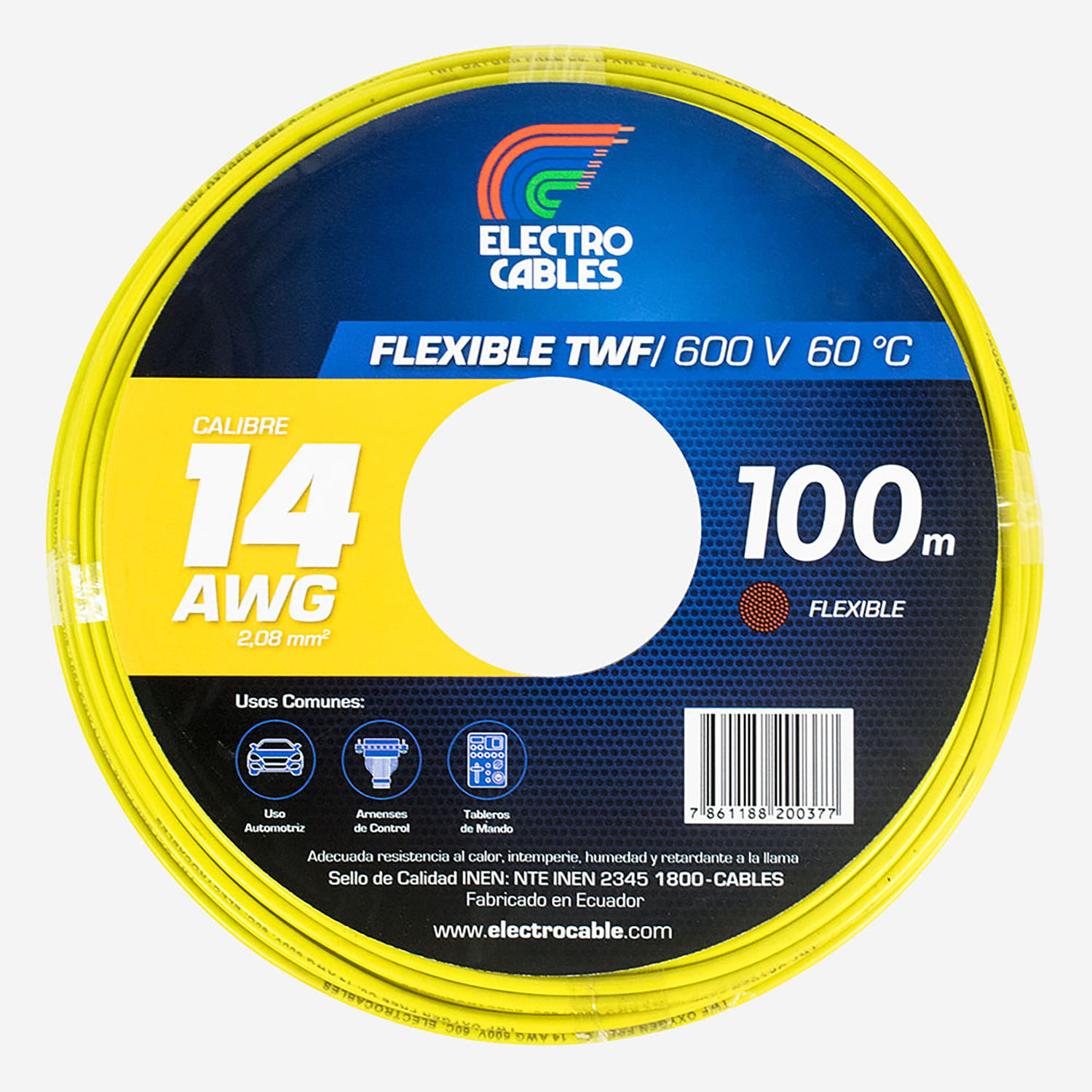 Cable Eléctrico flexible de 14 TW negro - ELECTROCABLES - Kywi