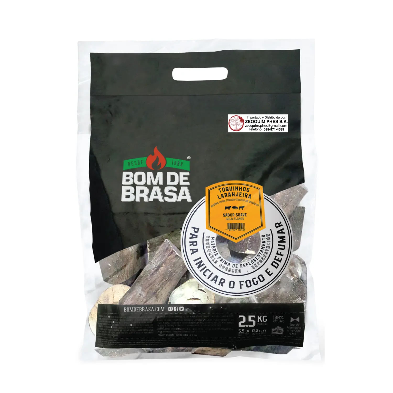 Chips De Lenia Chunk Arom Naran Bom Brasa - BOM DE BRASA - Kywi