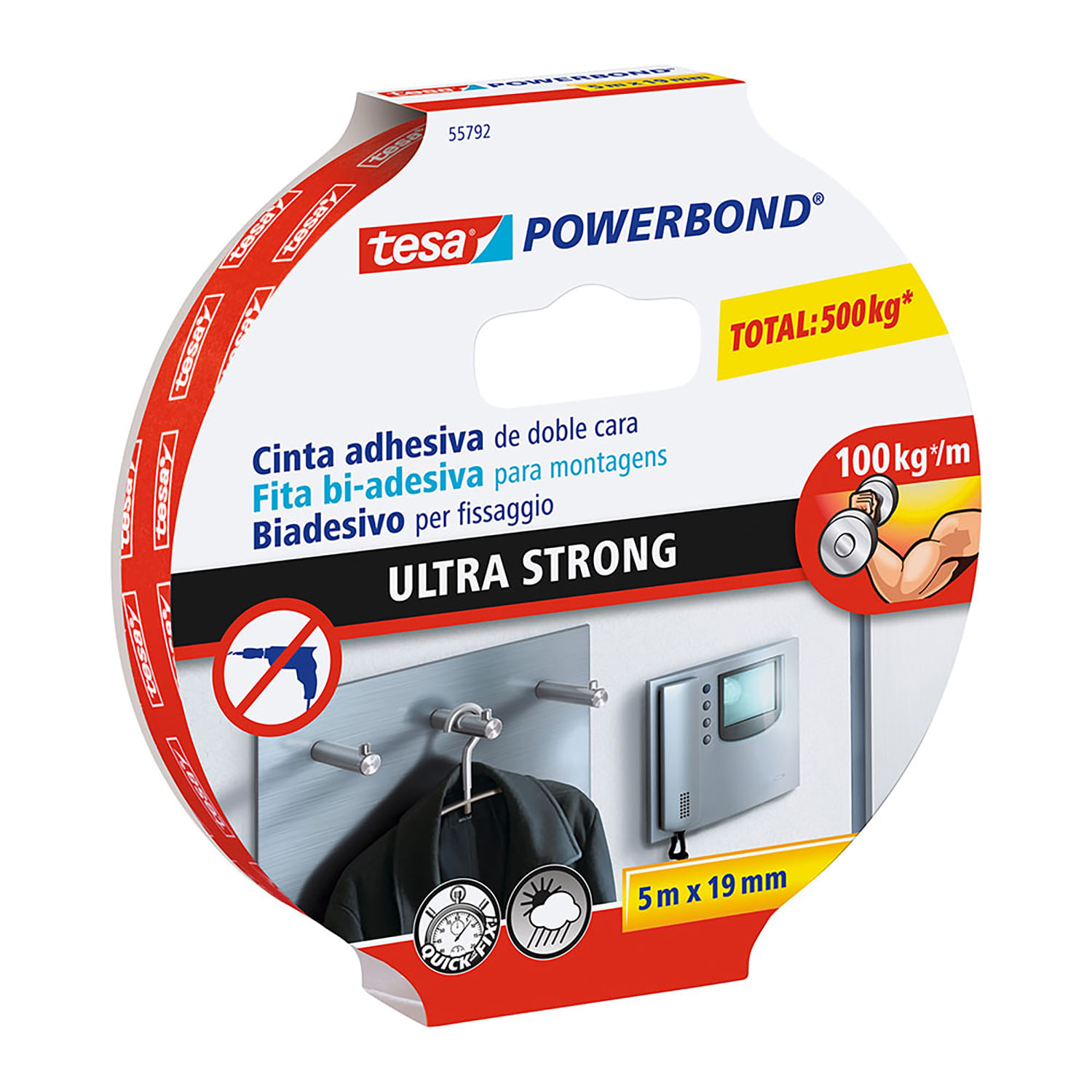 Cinta Doble Faz Ultrastrong 5Mx19Mm - TESA - Kywi