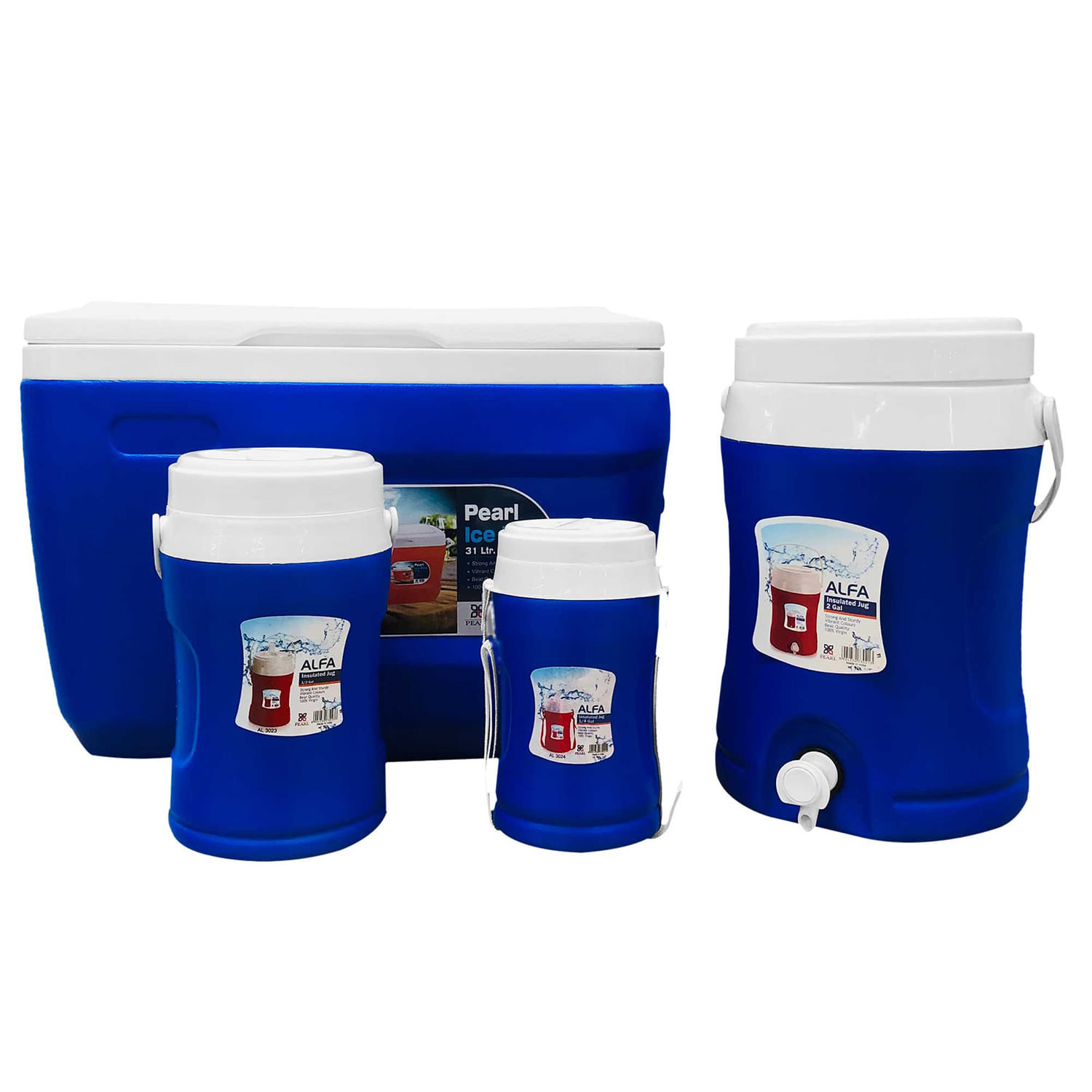 Cooler Set/8Pzas 31L + 2G + 1/2G + 1L - MAY'S - Kywi