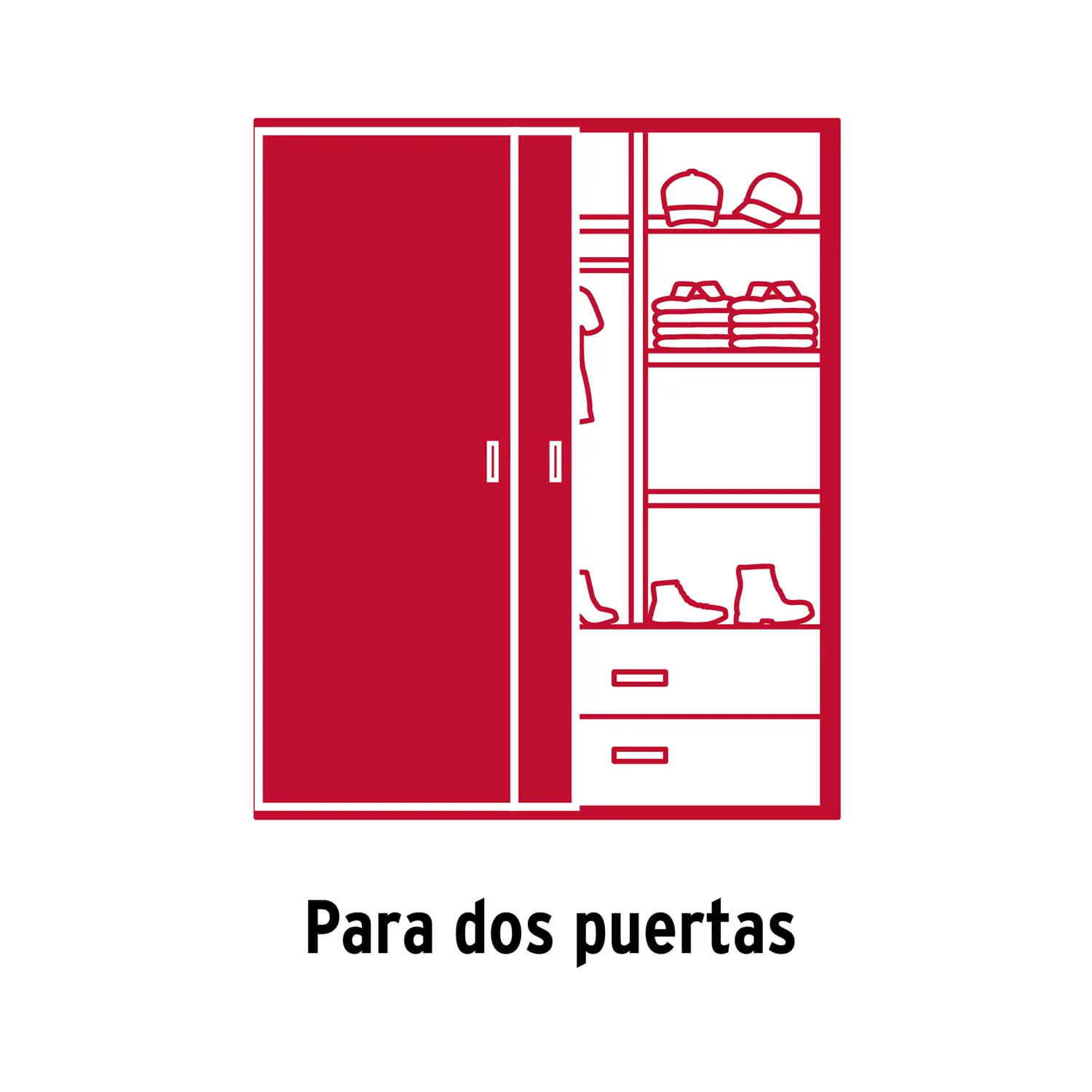 Corredera P/Closet Doble 45Kg Hermex - HERMEX - Kywi
