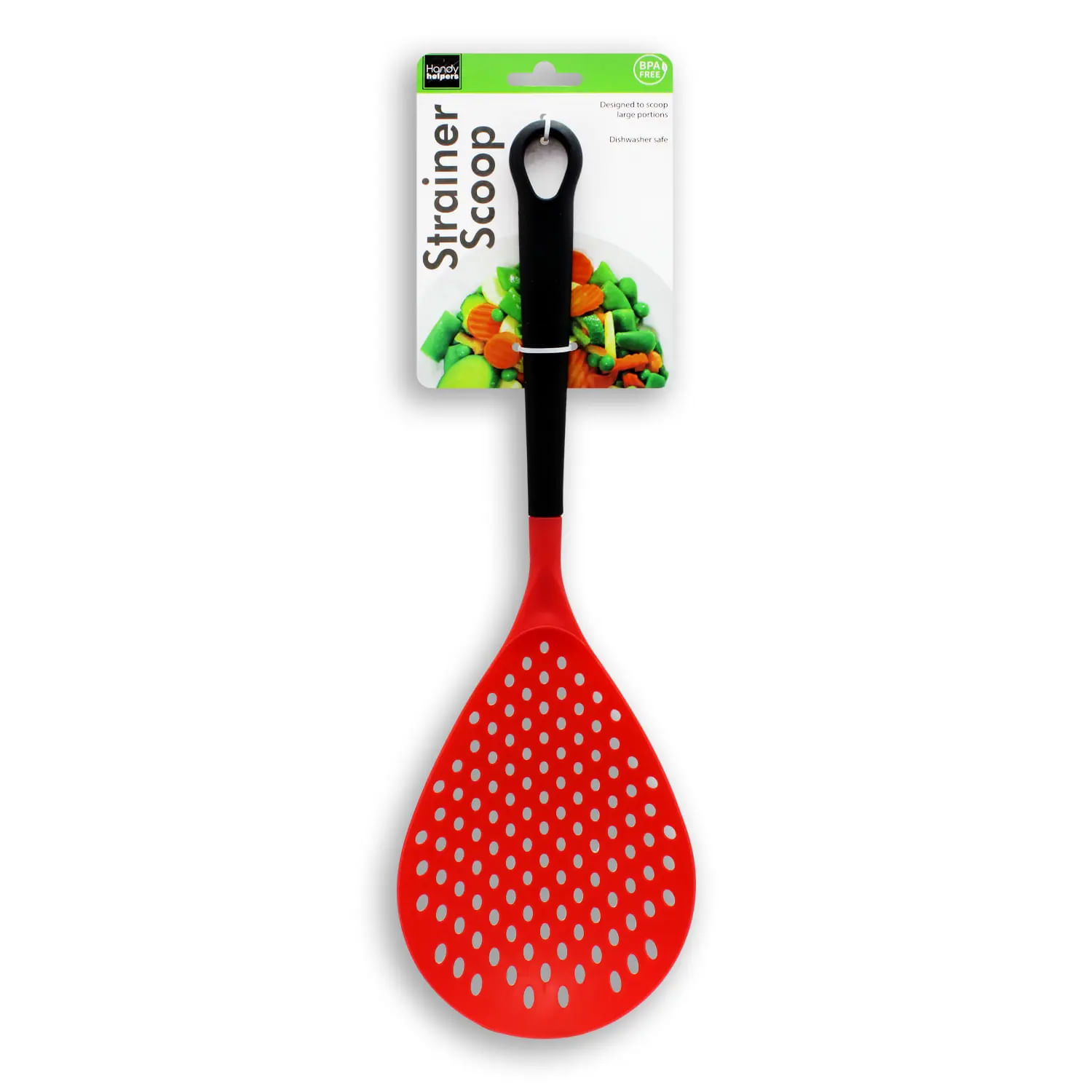 Cuchara Colador Nylon Rojo/Negro - HANDY HELPERS
