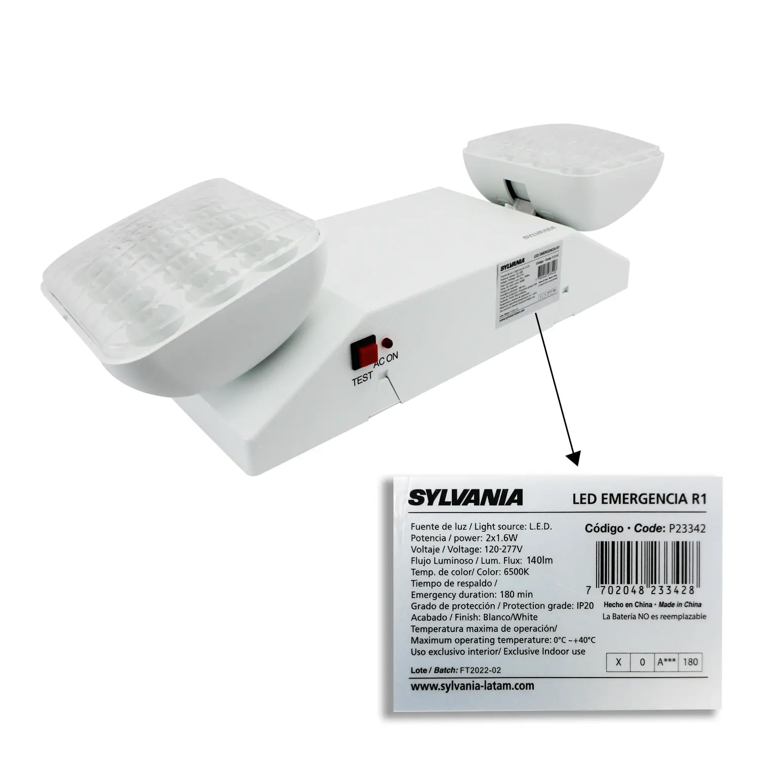 Lampara De Emergencia R1 Sylvania - SYLVANIA Lampara De Emergencia R1 Sylvania - SYLVANIA