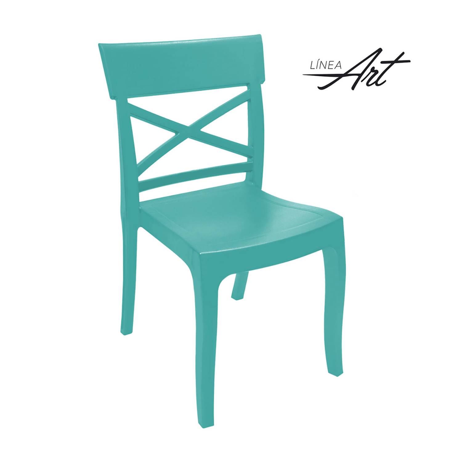 Silla Art Florencia sin Brazos, Color Turquesa - PICA - Kywi