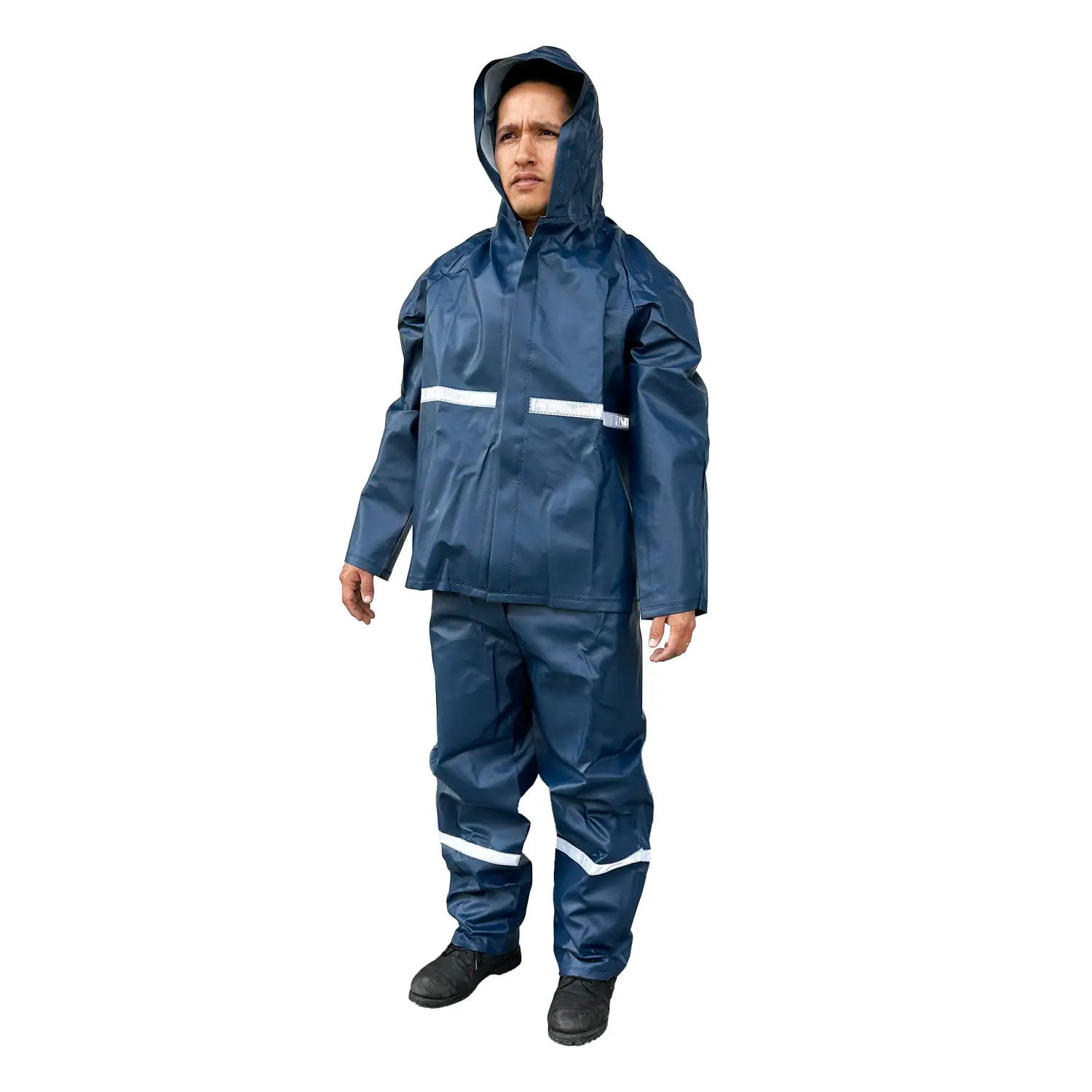 Terno Impermeable Pvc C12 L Azul Cinta Reflec - PROTECZIONA - Kywi