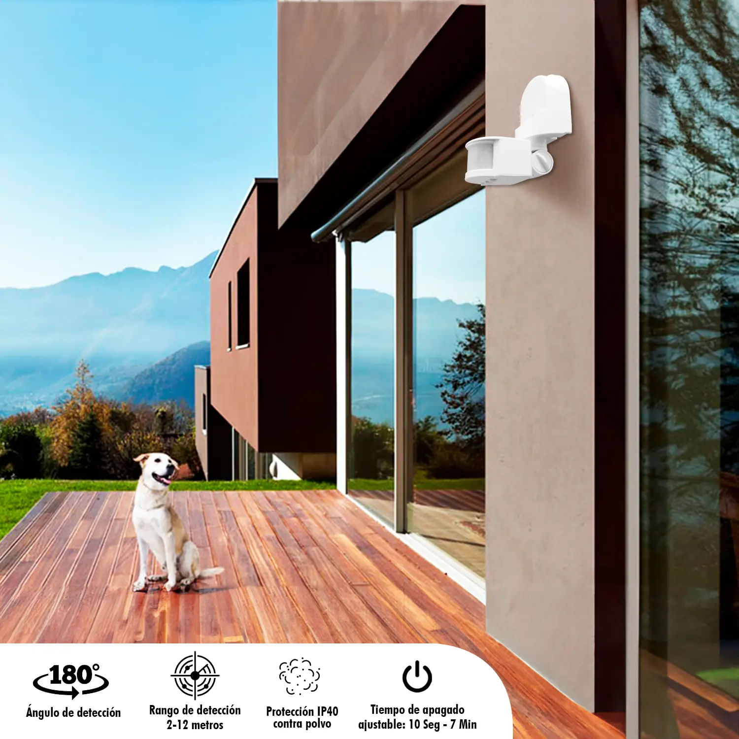 Sensor de movimiento de 12 x 15.5 x 8.5 cm; para sobreponer. Detección ...