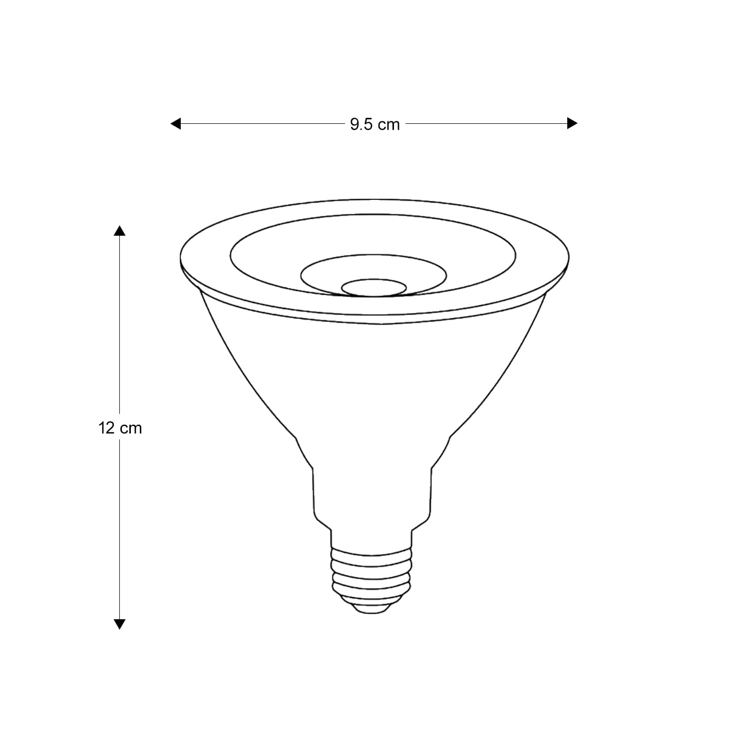Foco LED PAR30 con base E27. CARACTERÍSTICAS: 15W, Luz blanca atenuable ...