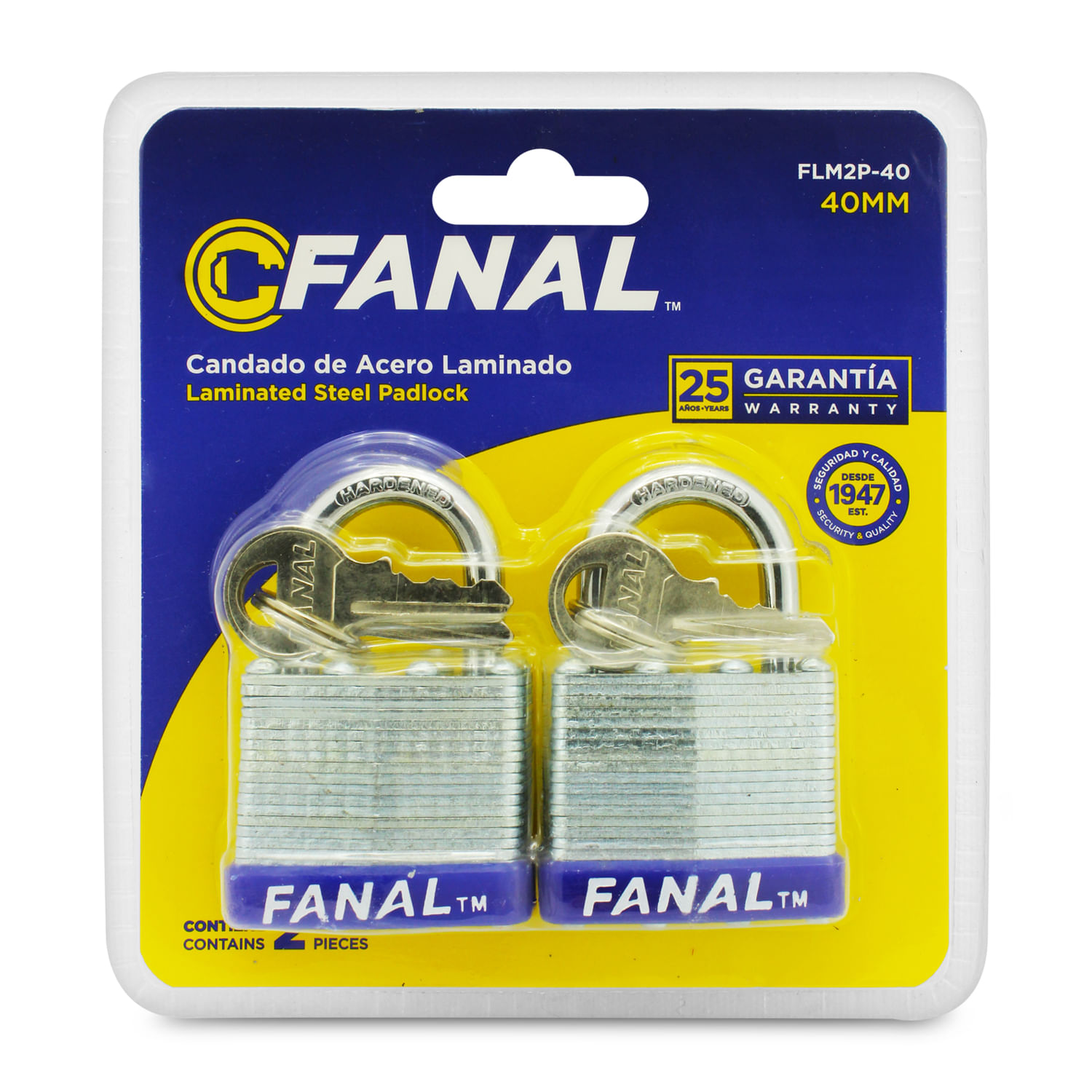 Candado laminado de 40 mm a base de placas metálicas de acero. - FANAL ...