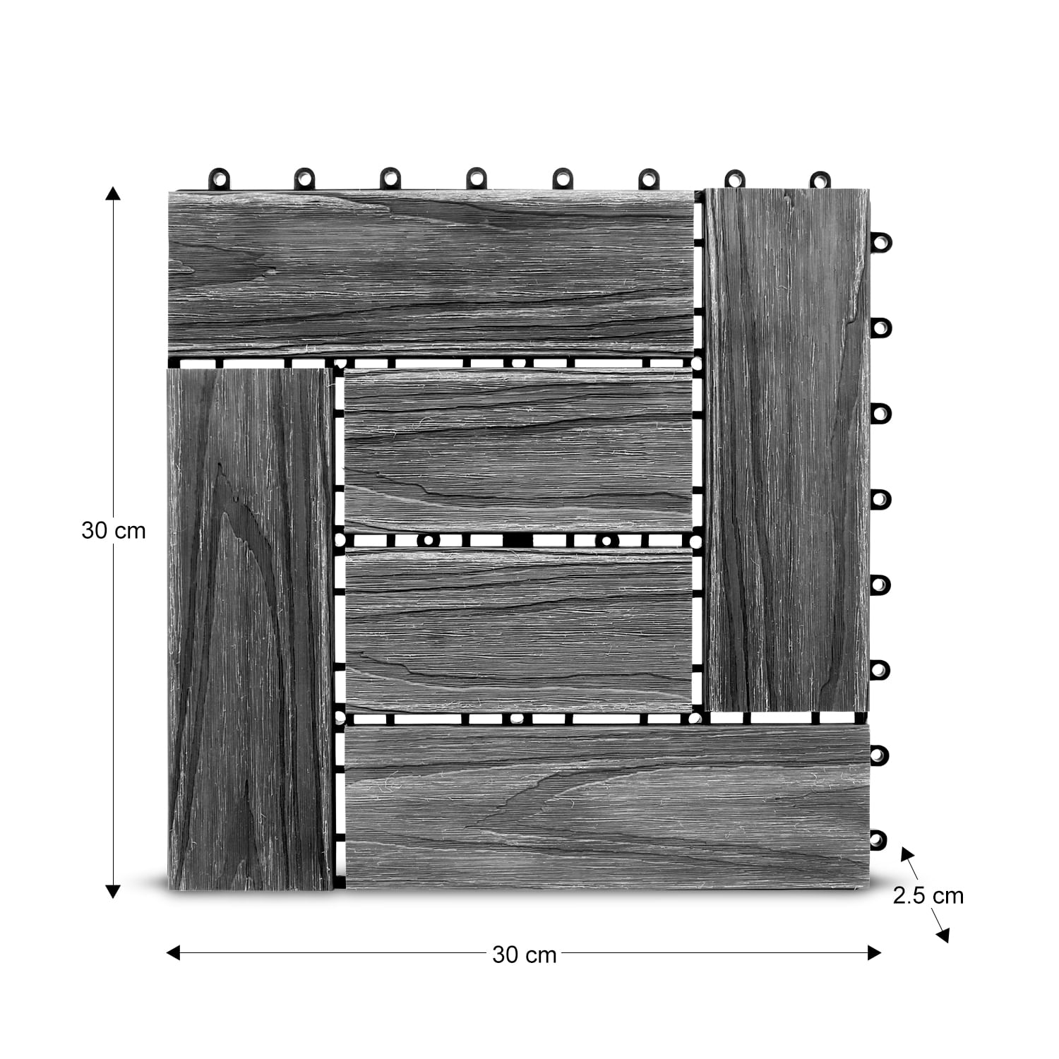 Piso exterior modular plástico, con superficie antideslizante tipo ...