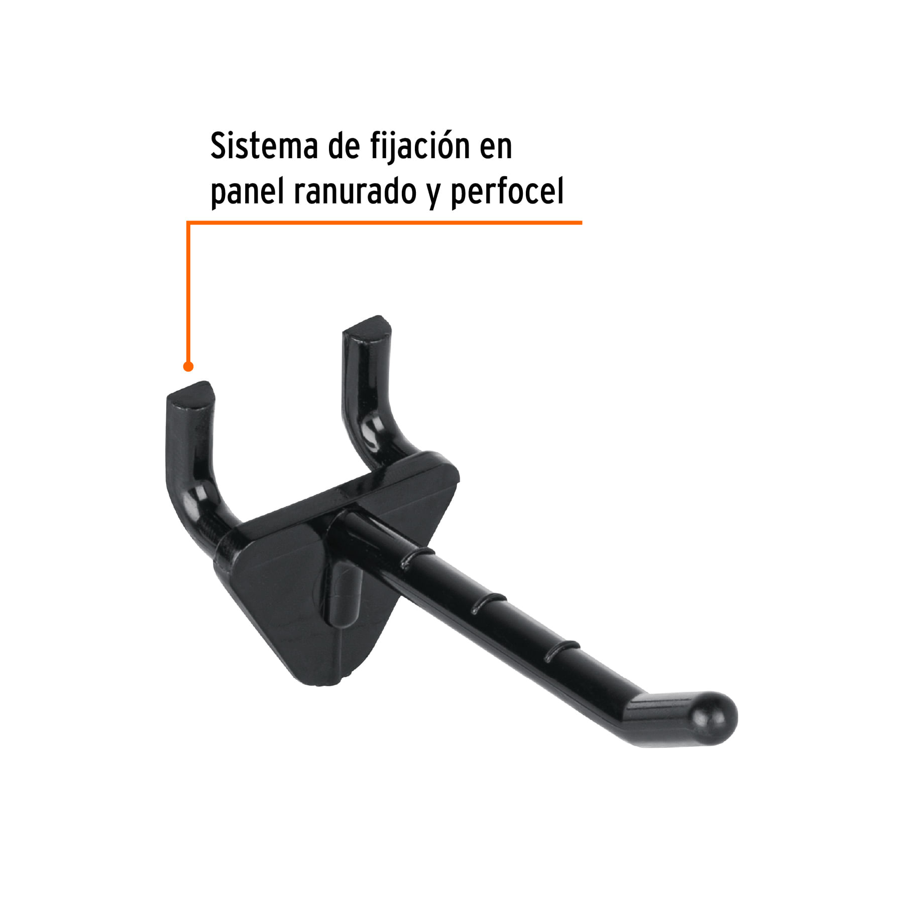 Gancho de plástico para perfocel y para ranurado, 2" - TRUPER - Kywi