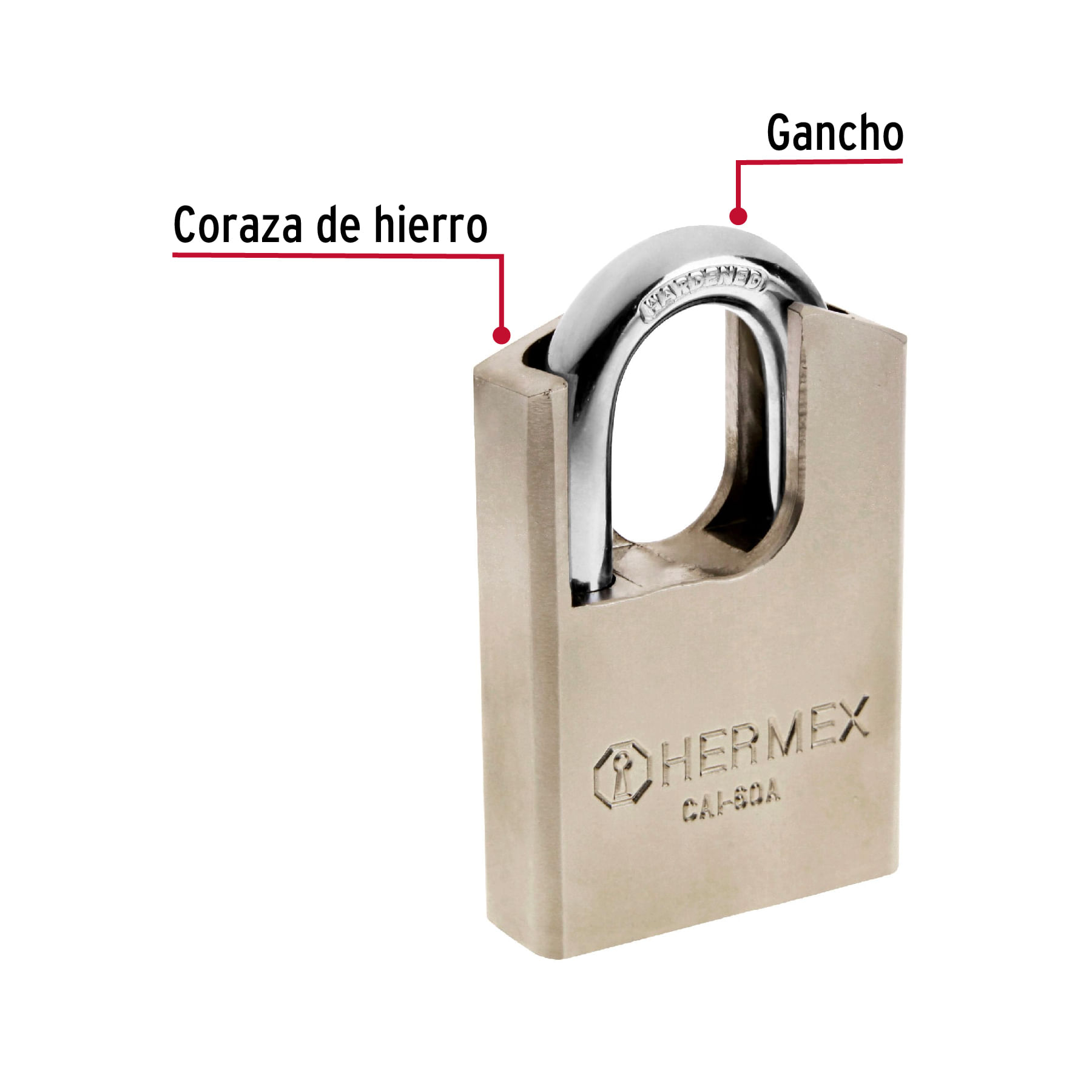 Candado de acero, máxima seguridad, 60mm, llave anti-ganzúa | TRUPER Candado de acero, máxima seguridad, 60mm, llave anti-ganzúa | TRUPER