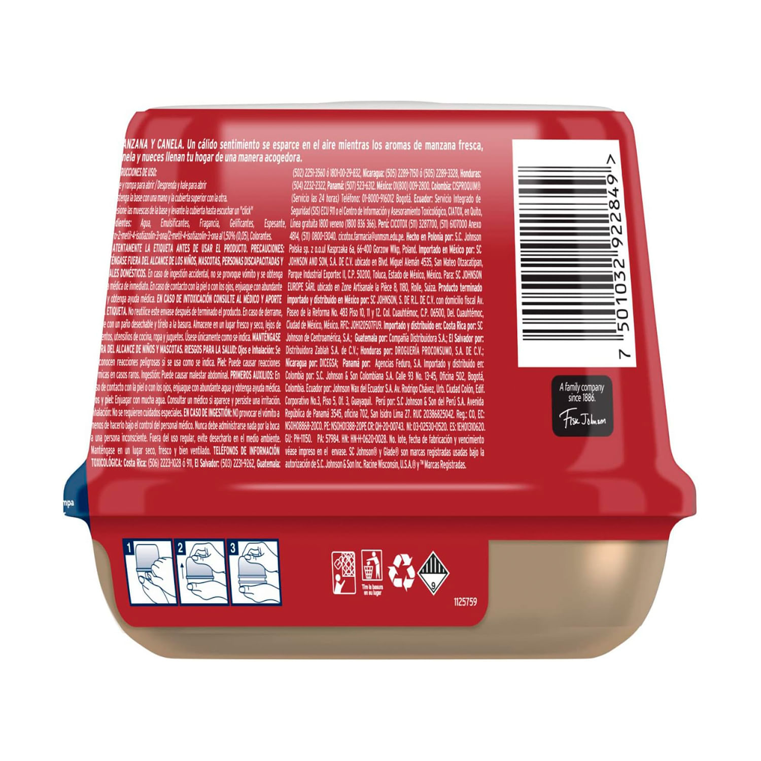 Ambiental tipo cubo con gel aromatizante MANZANA Y CANELA; 180 gr ...