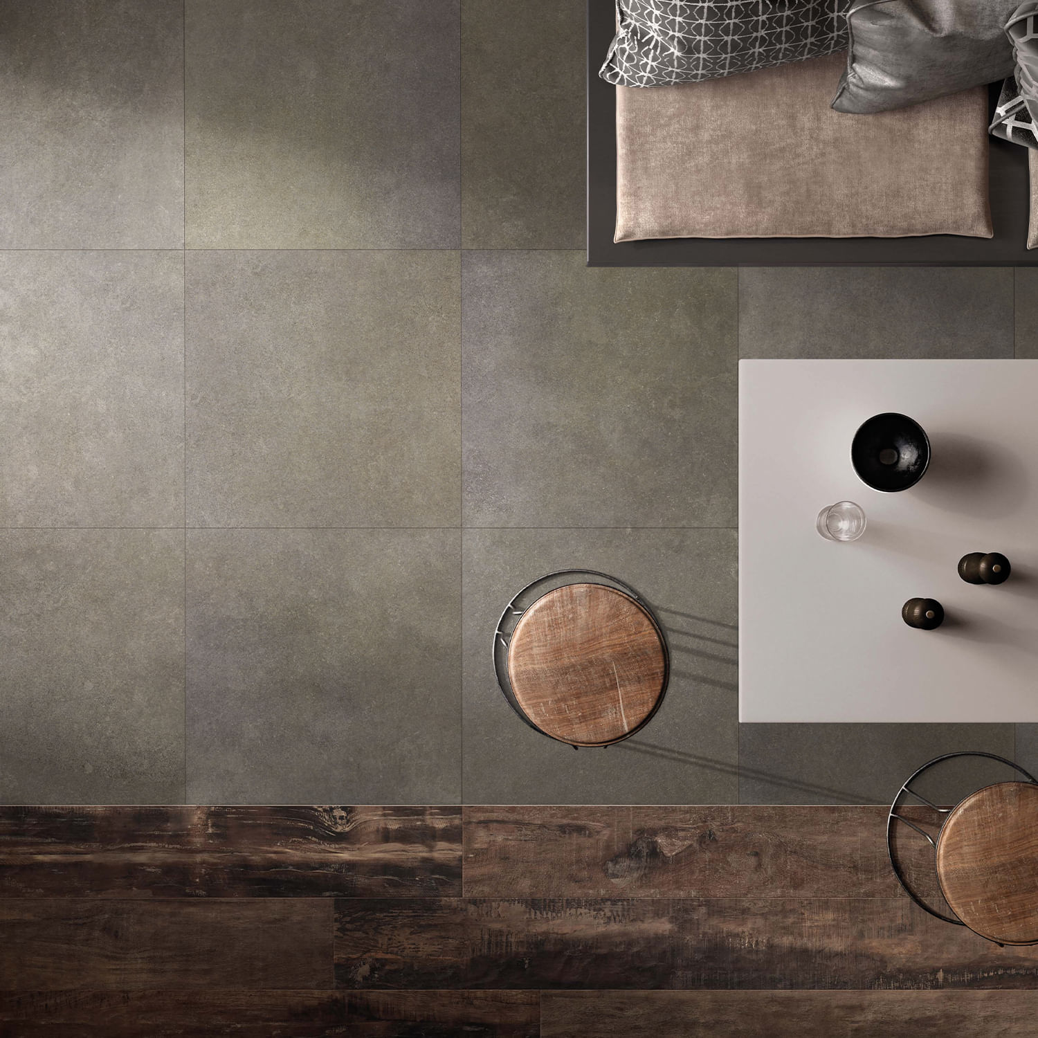 Porcelanato rustico STONE V4 satín rectificado de 60 x 60 cm Caja 1.44 ...