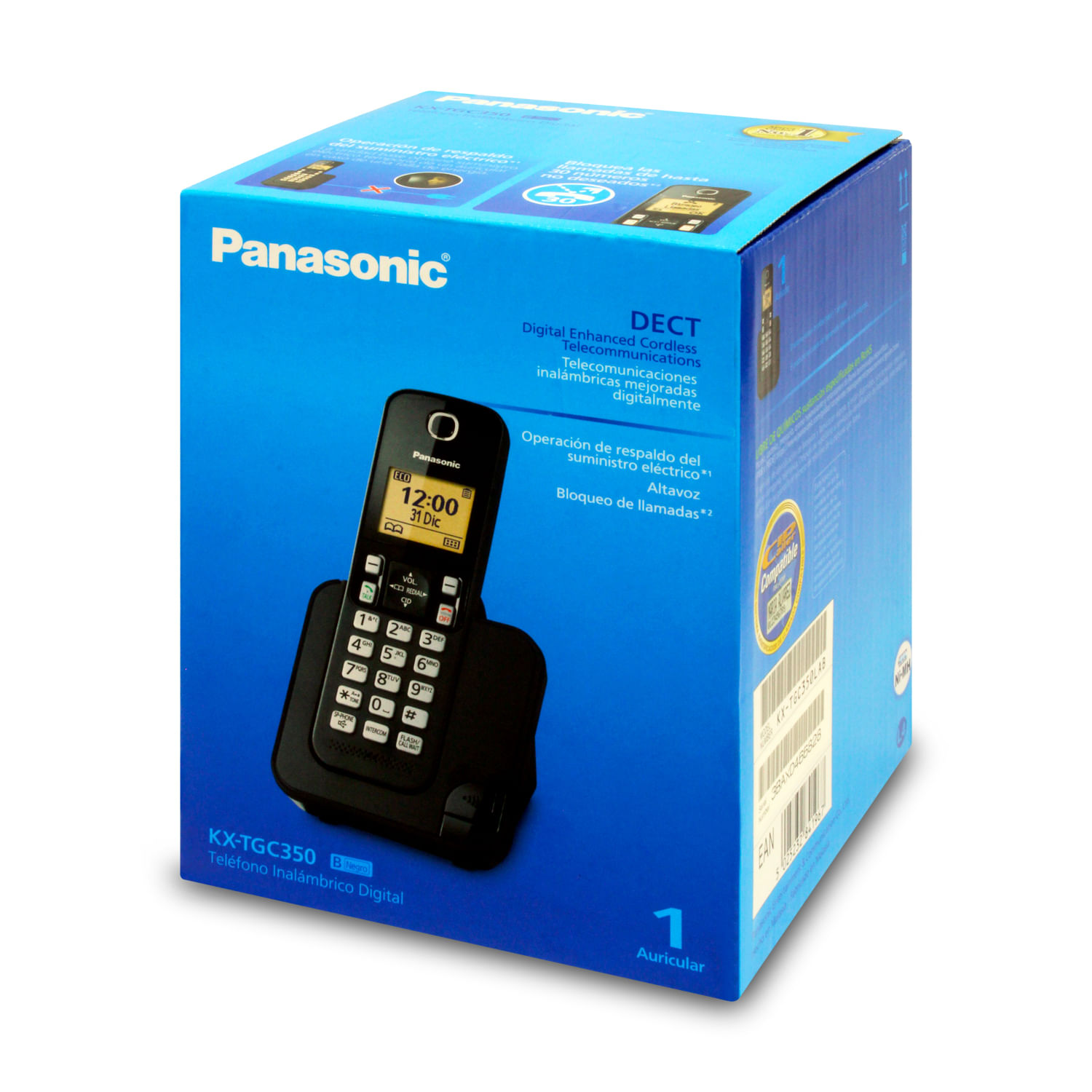 Teléfono inalámbrico digital con display identificador de número ...