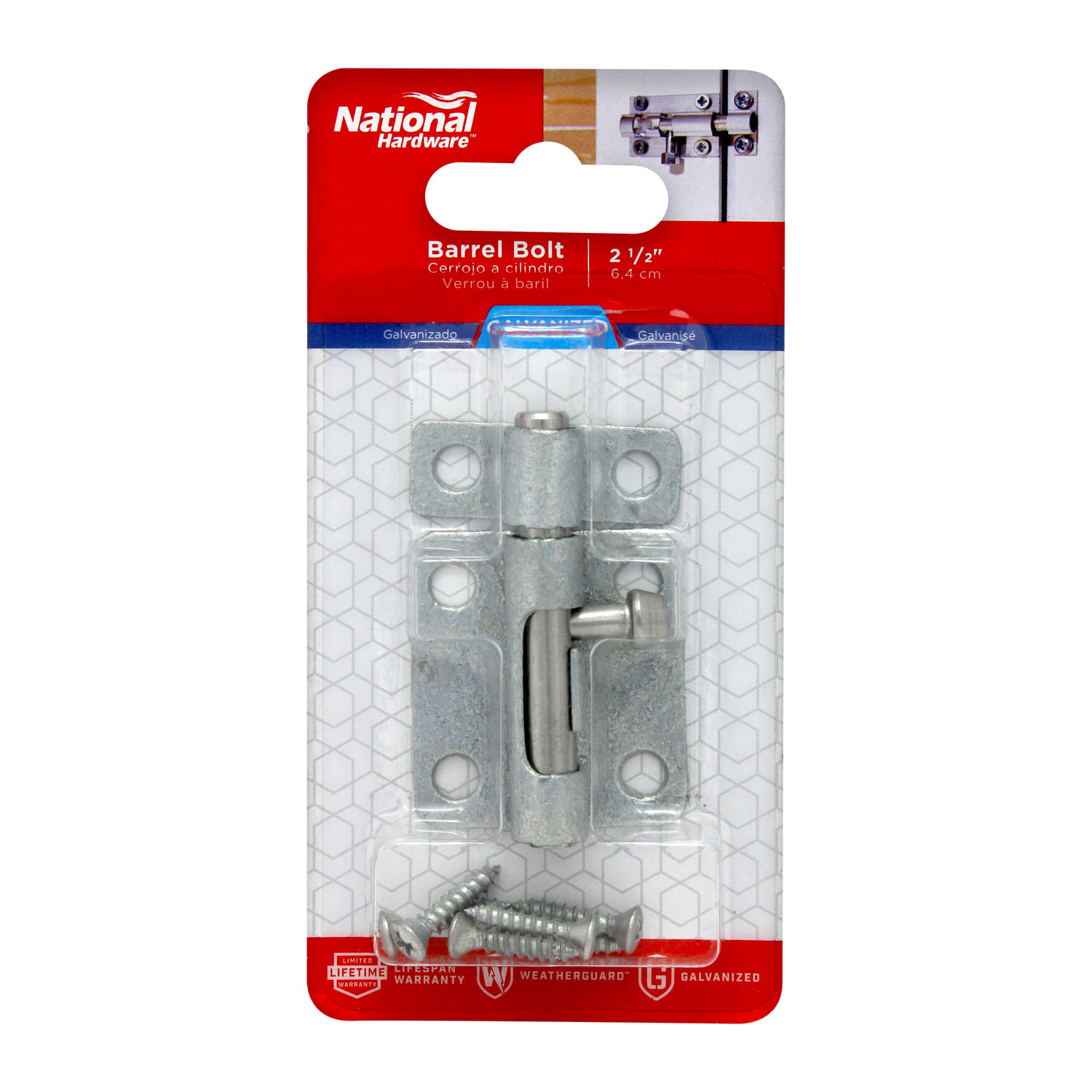 Picaporte multiusos de acero galvanizado de 6.4 cm con pestillo externo ...