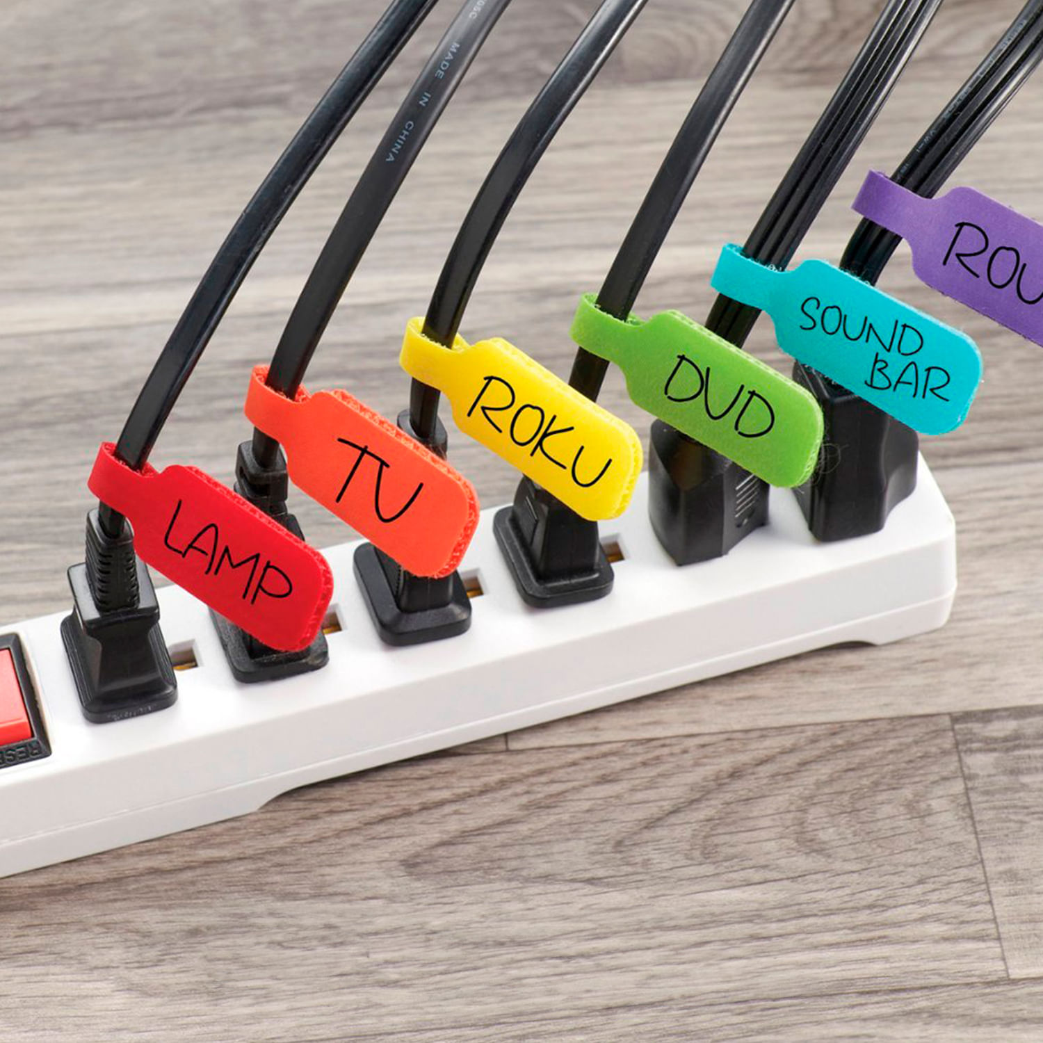 Organizadores de cables MEDIANOS con etiquetas de velcro fáciles de ...