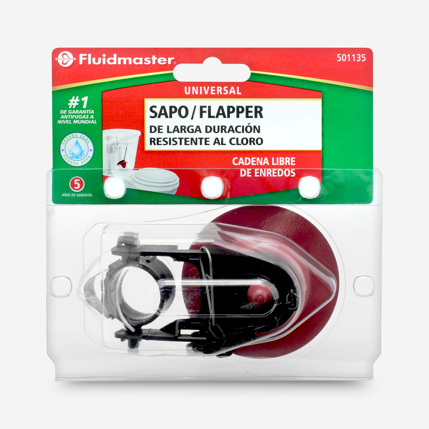 Flapper (Sapo) de 2 pulgadas con marco reforzado y cadena de acero ...