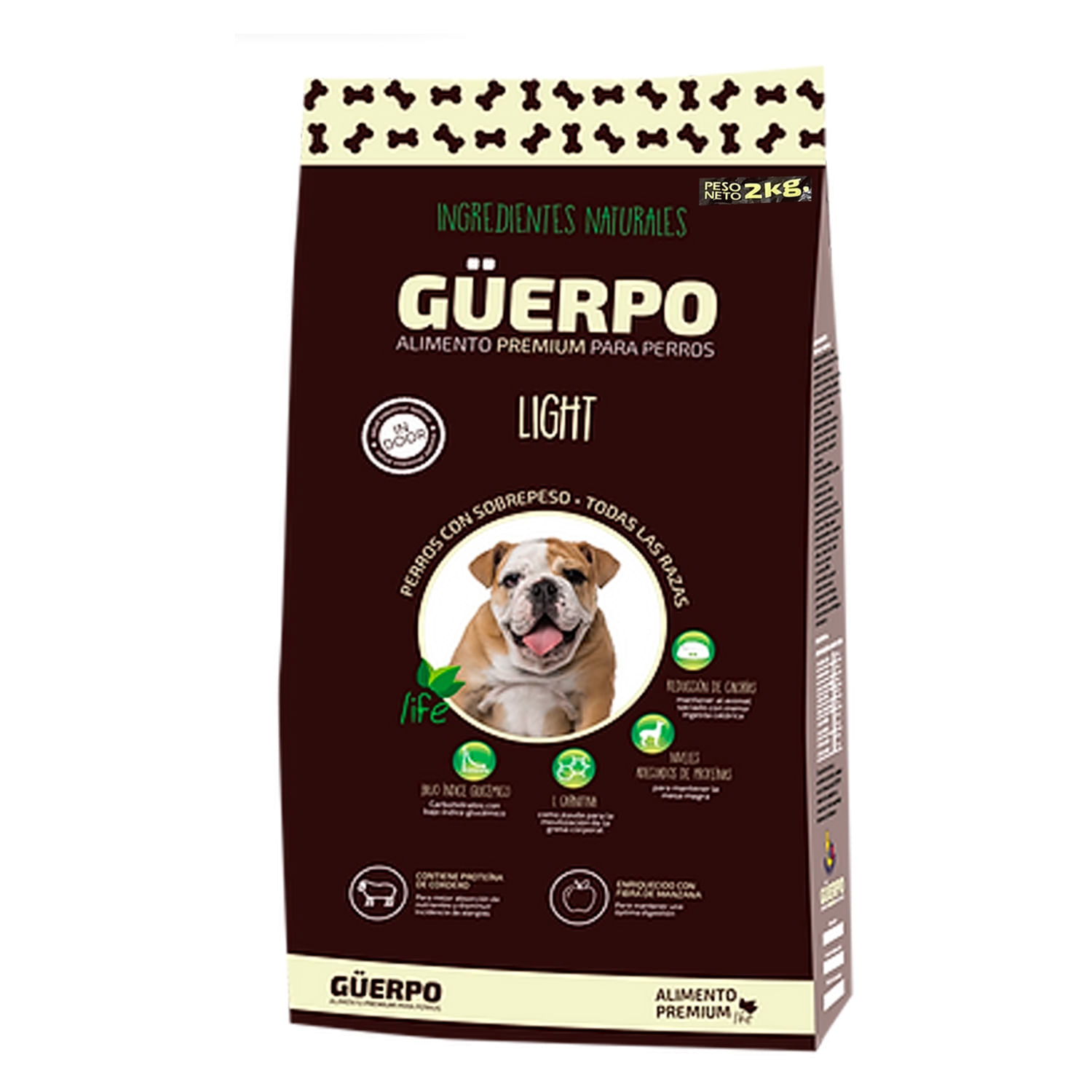 Alimento para perro PREMIUM tipo croquetas para perros; 2 kg. - GÜERPO ...