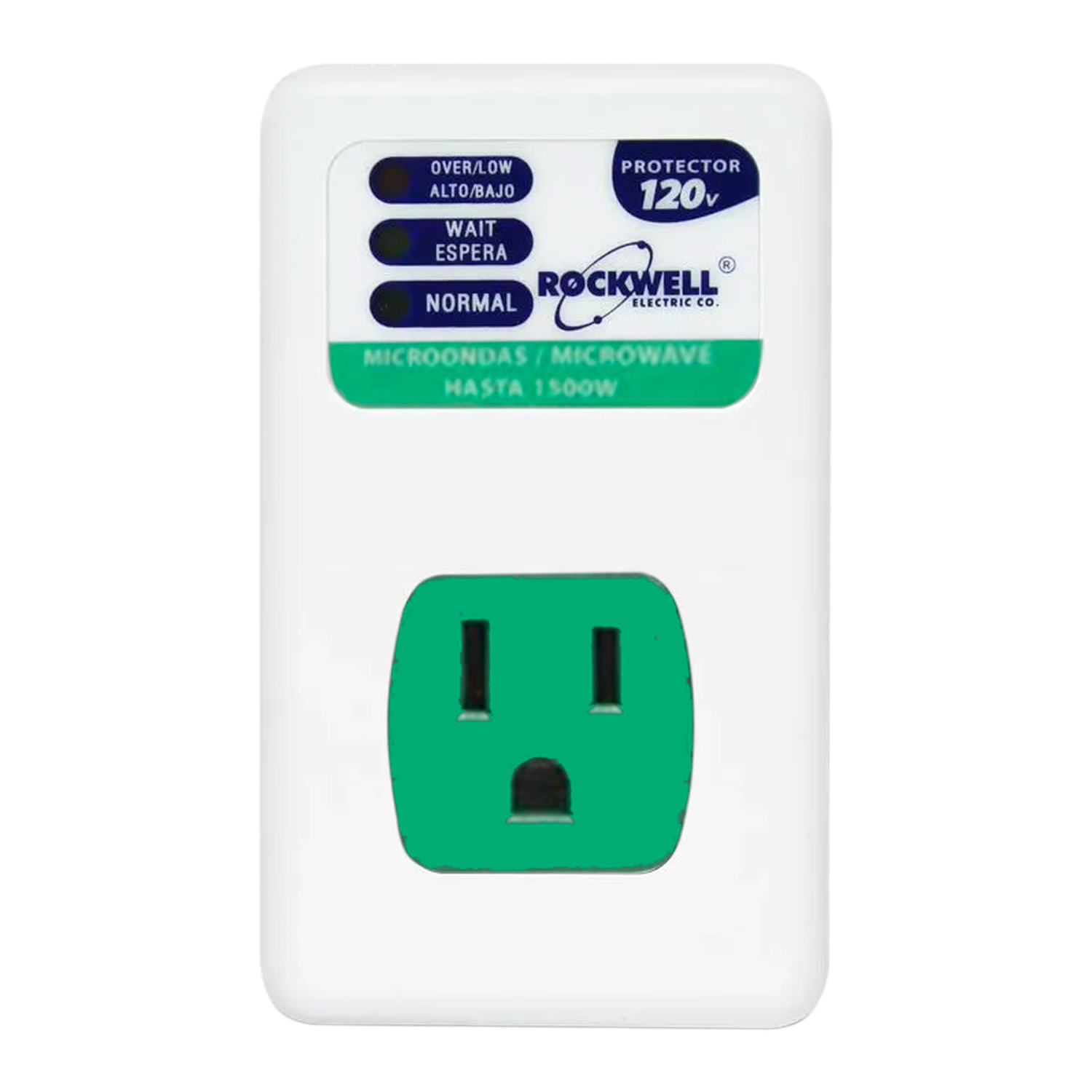 Protector de voltaje plástico de 1 sola toma aterrizada de 140 joules ...