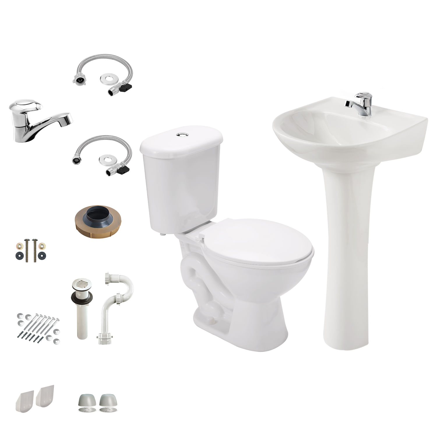 Combo de baño completo toilet express evolution blanco - EDESA - Kywi