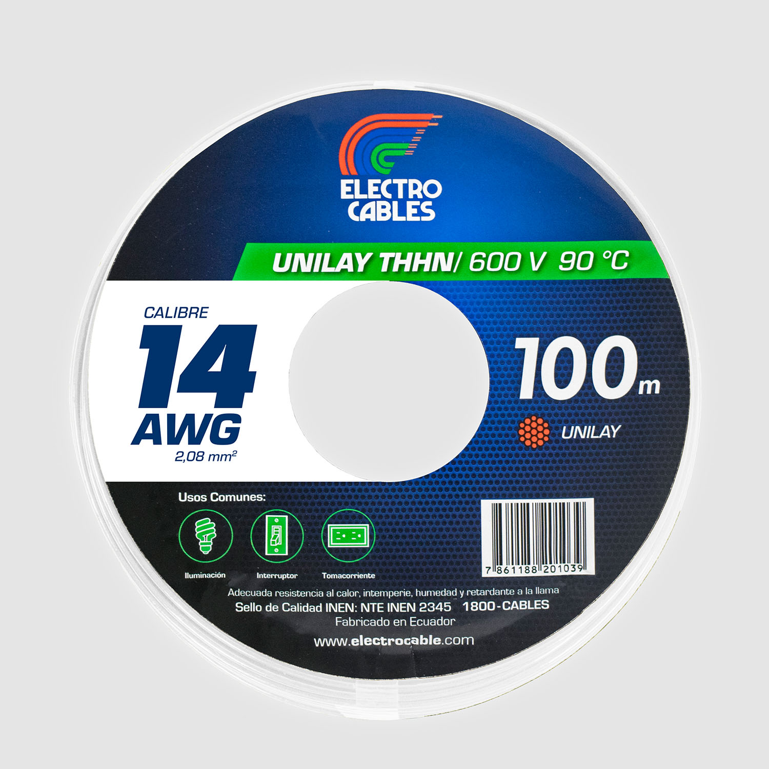 Cable unilay 14 THHN blanco - ELECTROCABLES