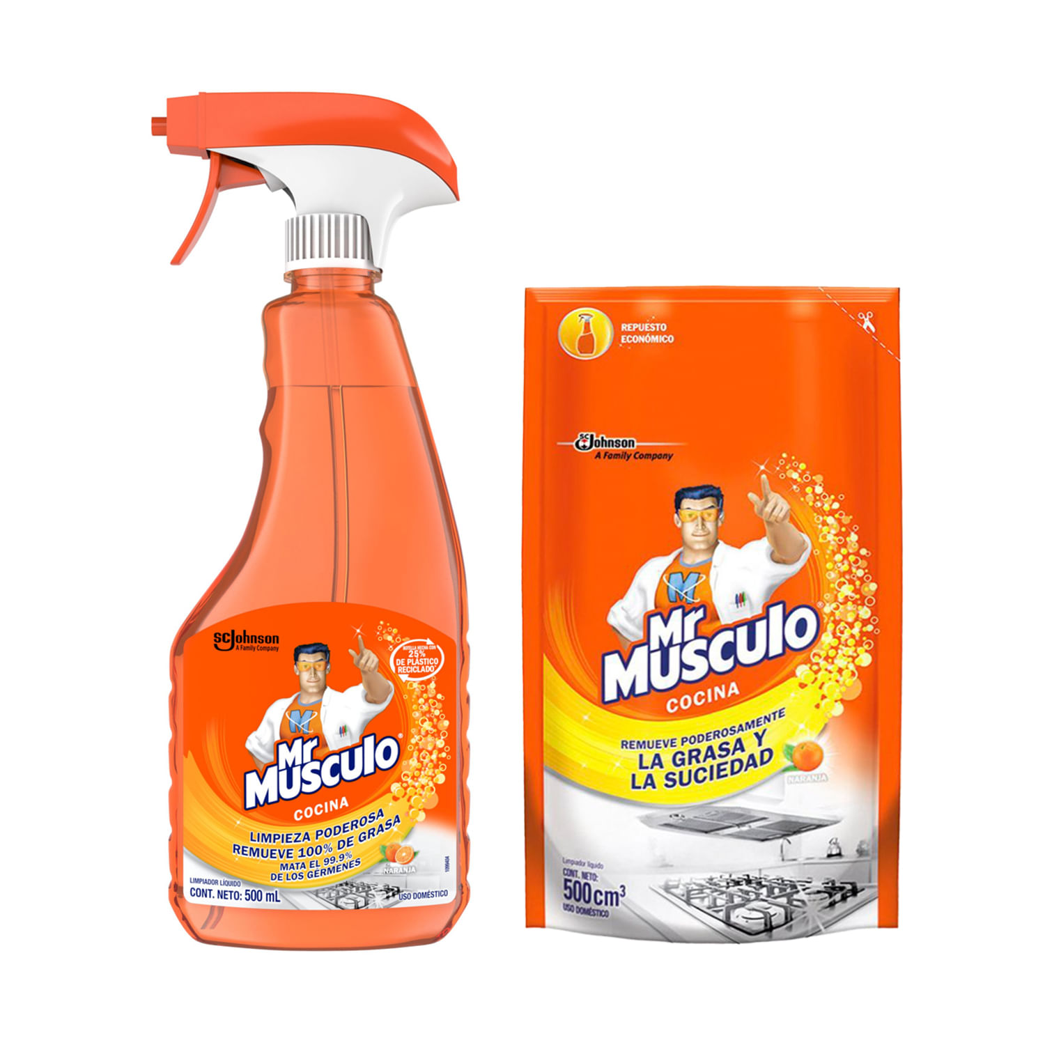 Duo pack Mr Musculo de aroma NARANJA para cocina. - MR MUSCULO - Kywi
